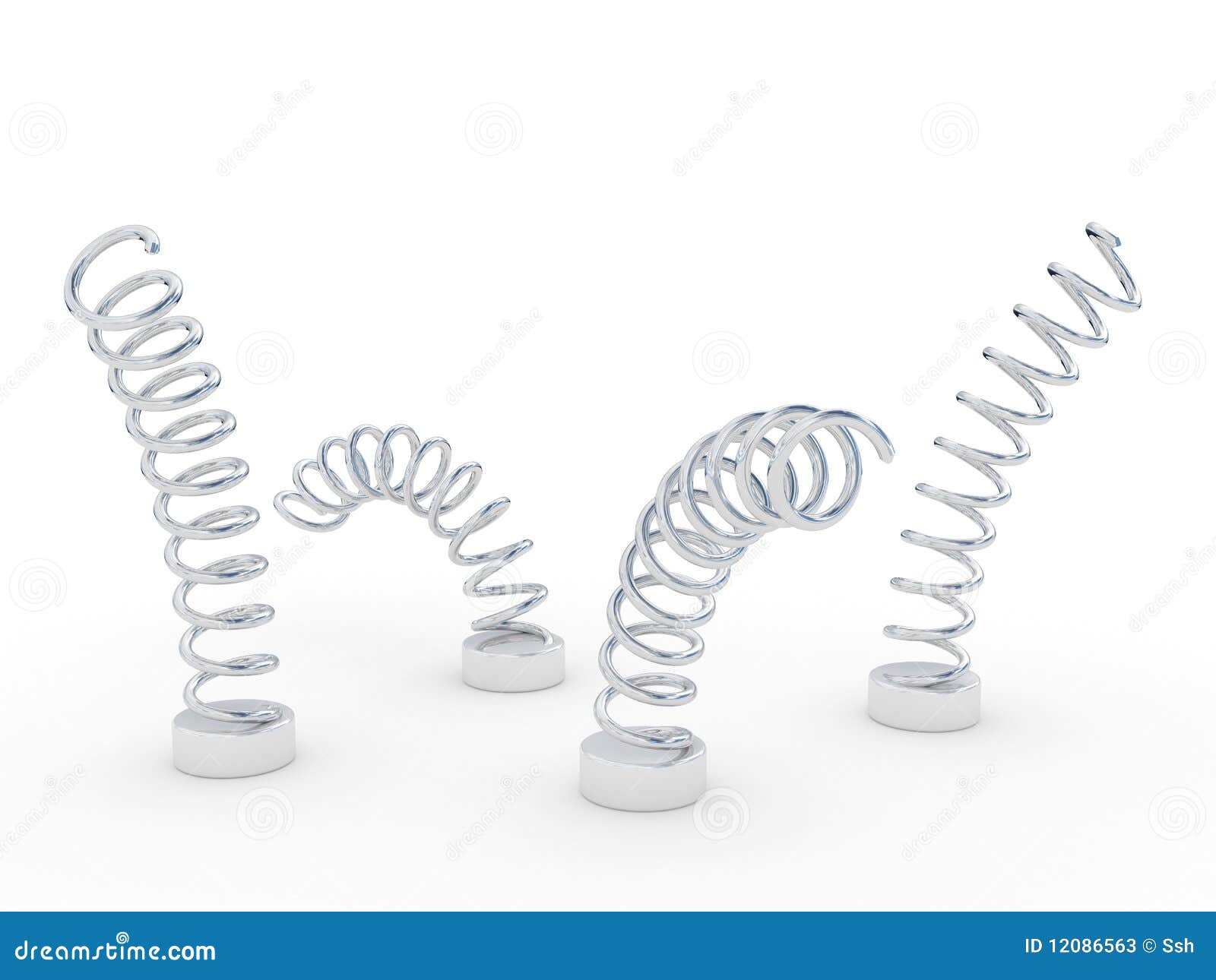 Steel springs stock illustration. Illustration of pressure - 12086563