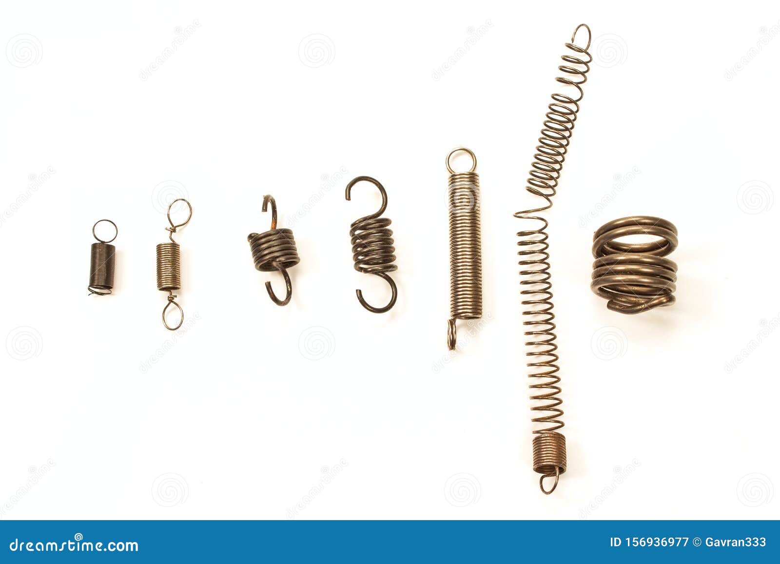Steel Springs Isolated on White Background Stock Image - Image of twist ...