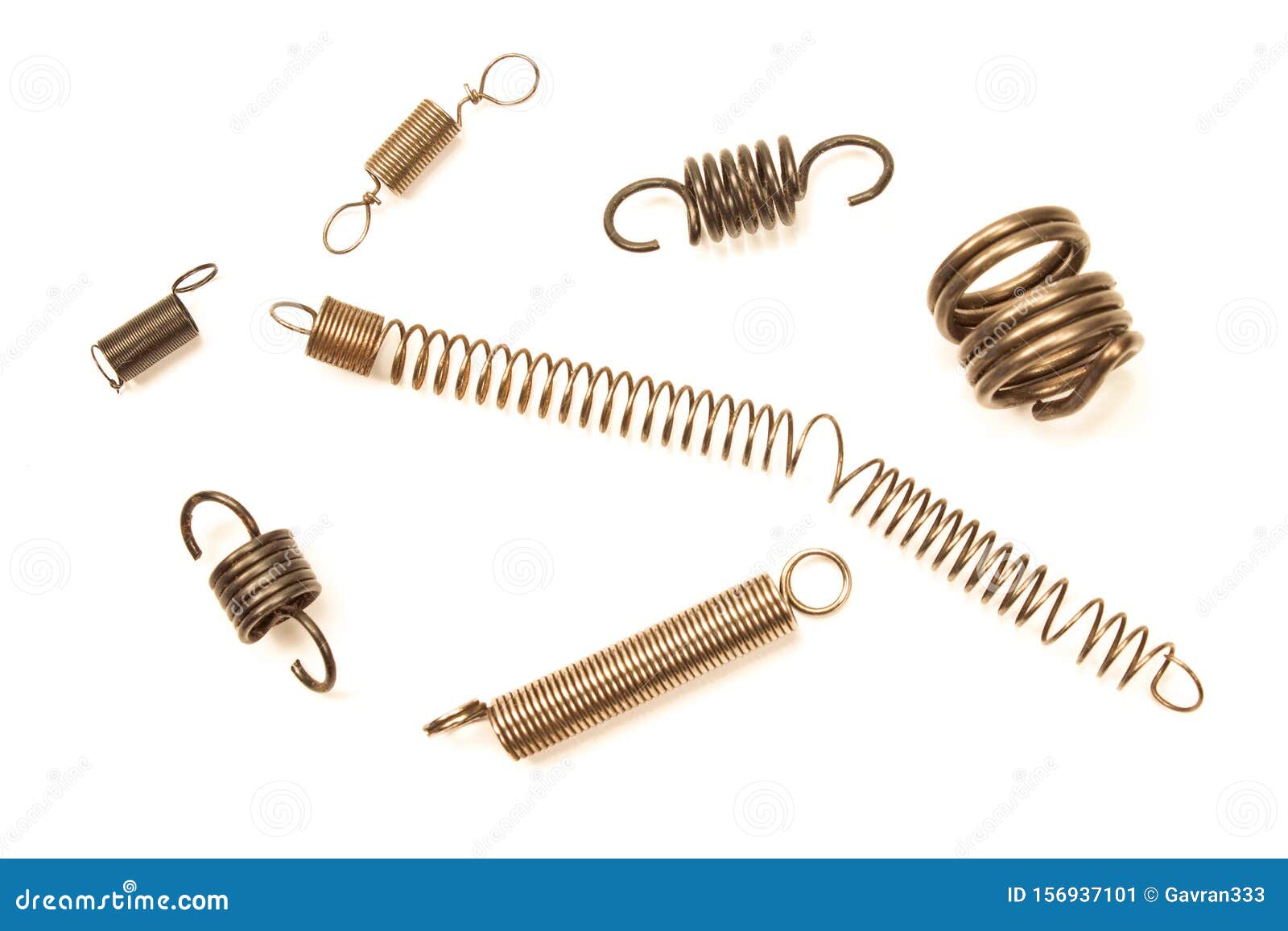 Steel Springs Isolated on White Background Stock Image - Image of ...