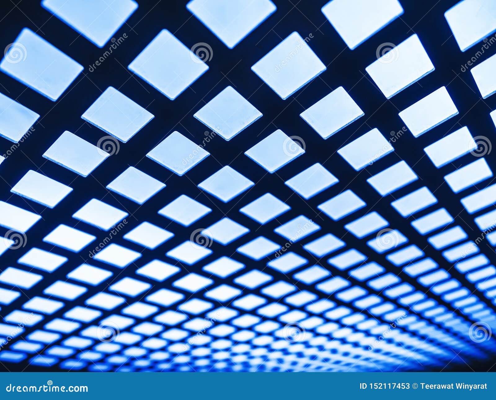 Steel Square Pattern Details Blue Light Transparency Technology ...