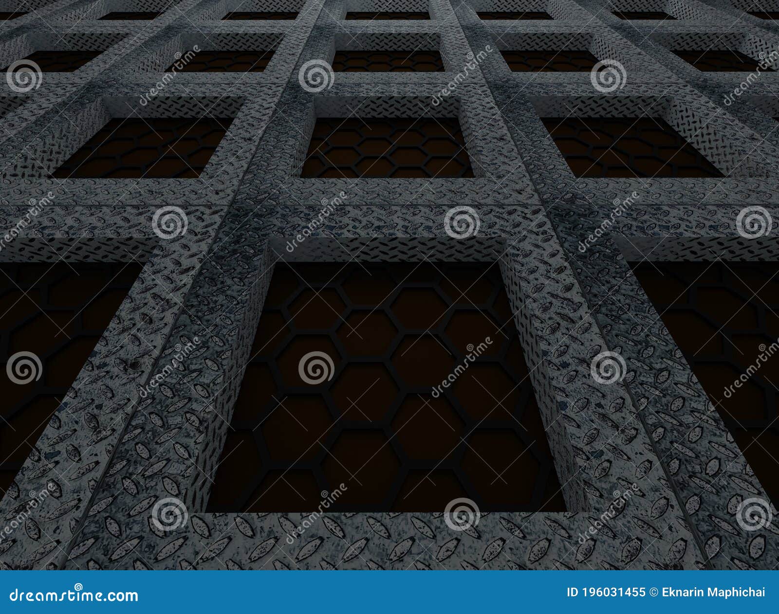 Steel Square Shape Rustic Scene Stock Illustration - Illustration of ...