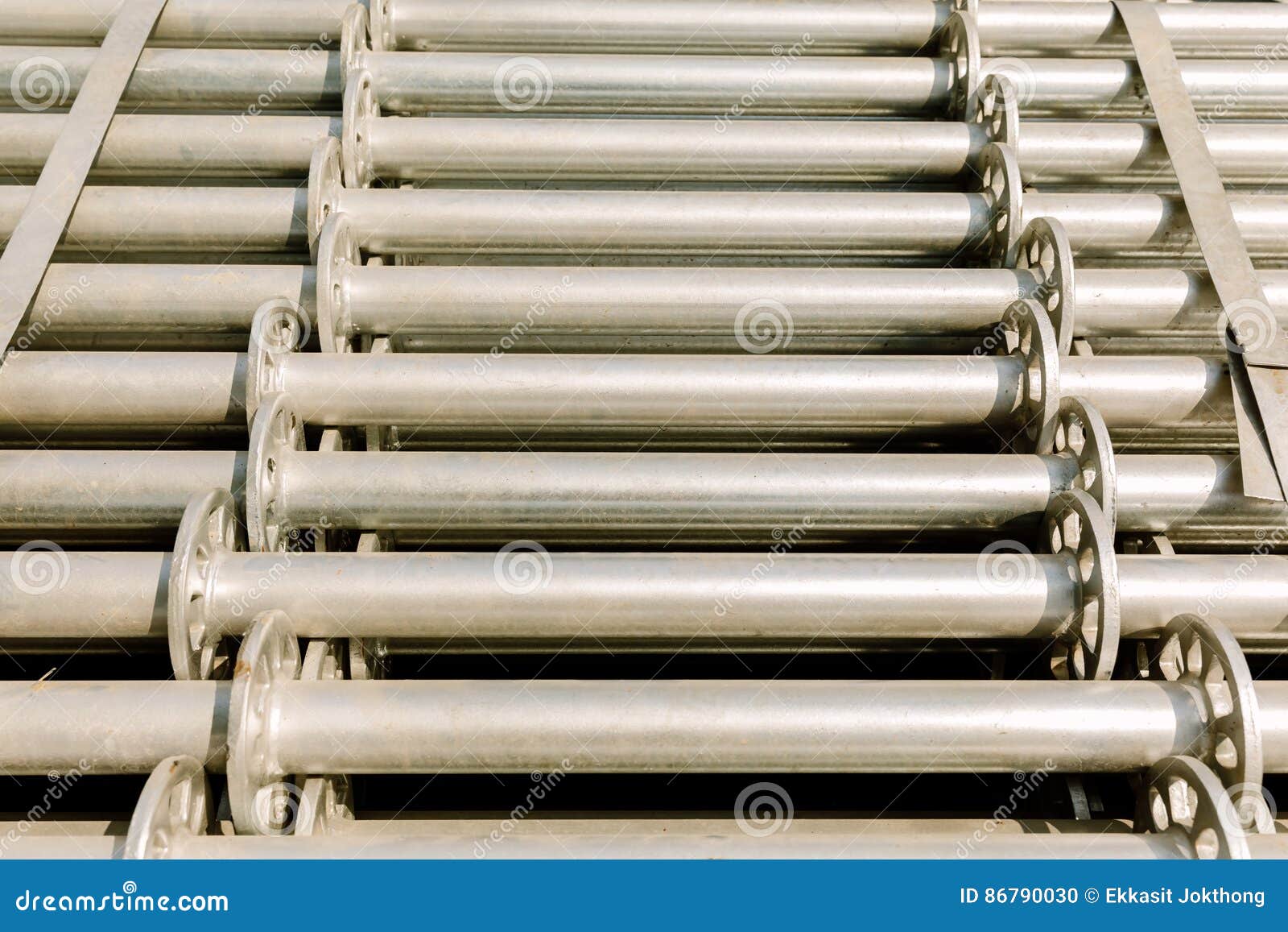Steel Stack on the Floor in Construction Zone. Stock Photo - Image of ...