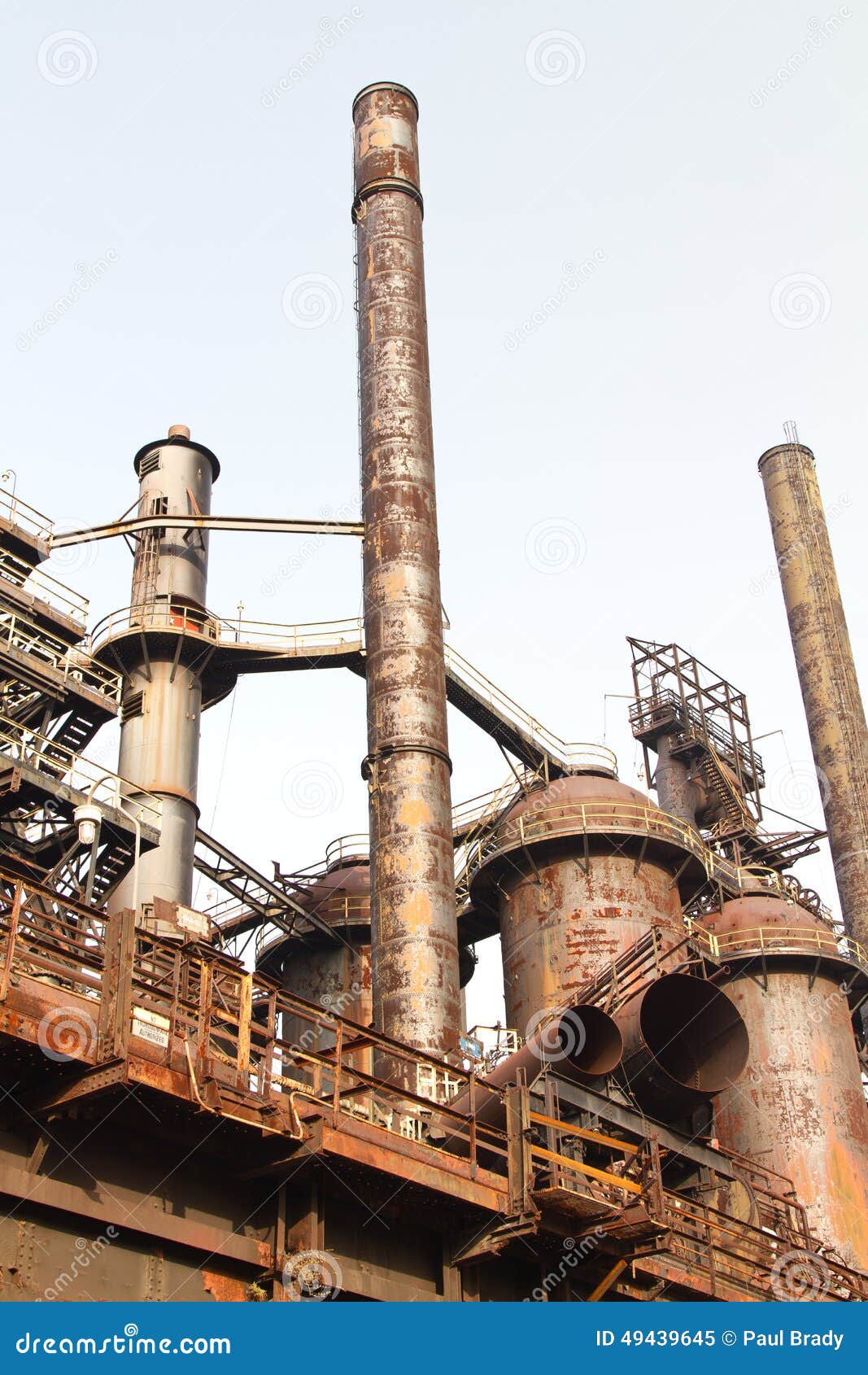 Steel Stacks stock image. Image of iron, refinery, industrial - 49439645