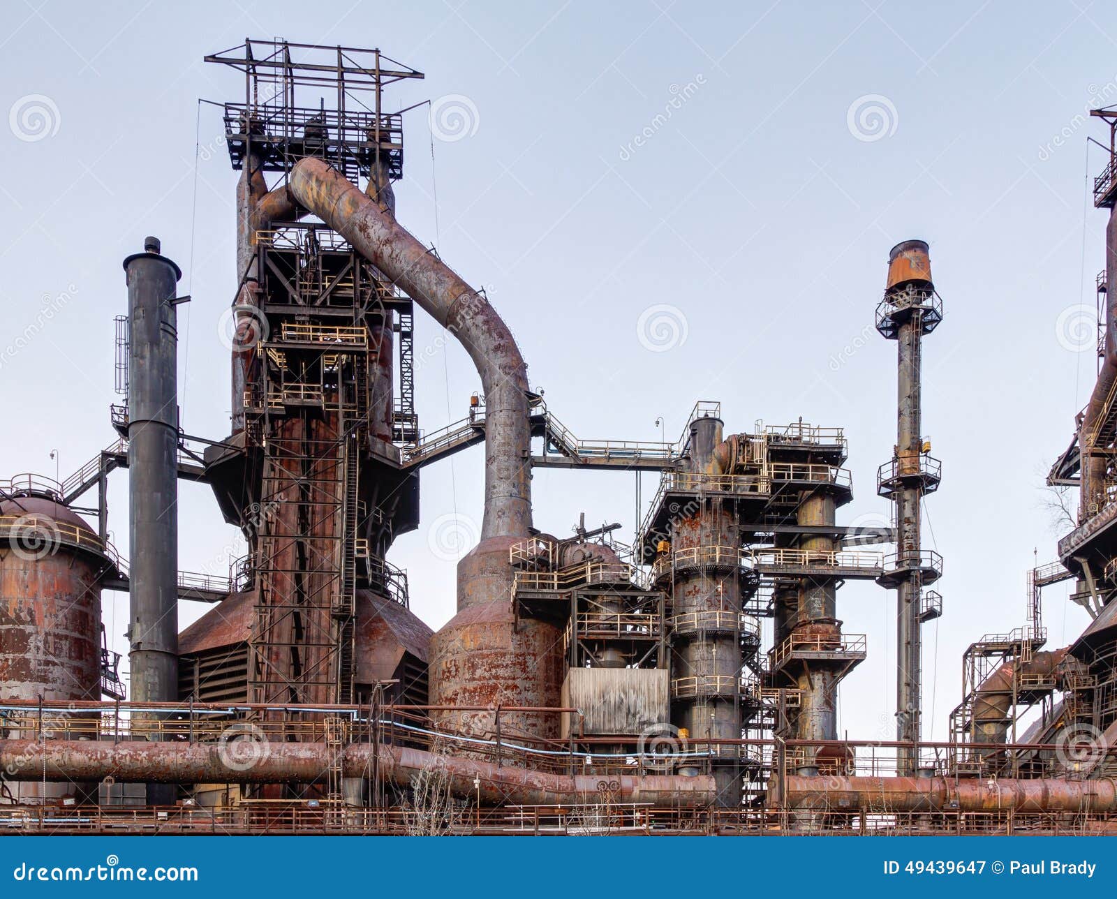Steel Stacks stock image. Image of iron, rusty, factory - 49439647