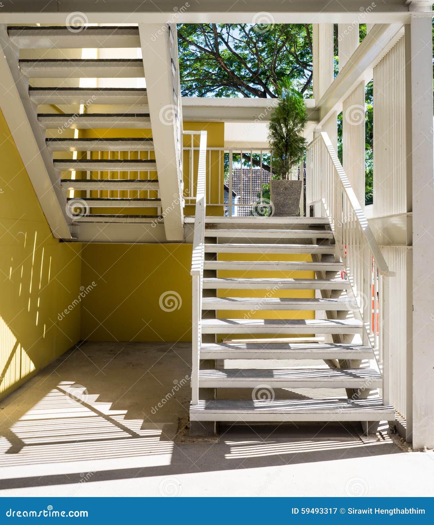 Steel Staircase Construction 1 Stock Image - Image of light, floor ...