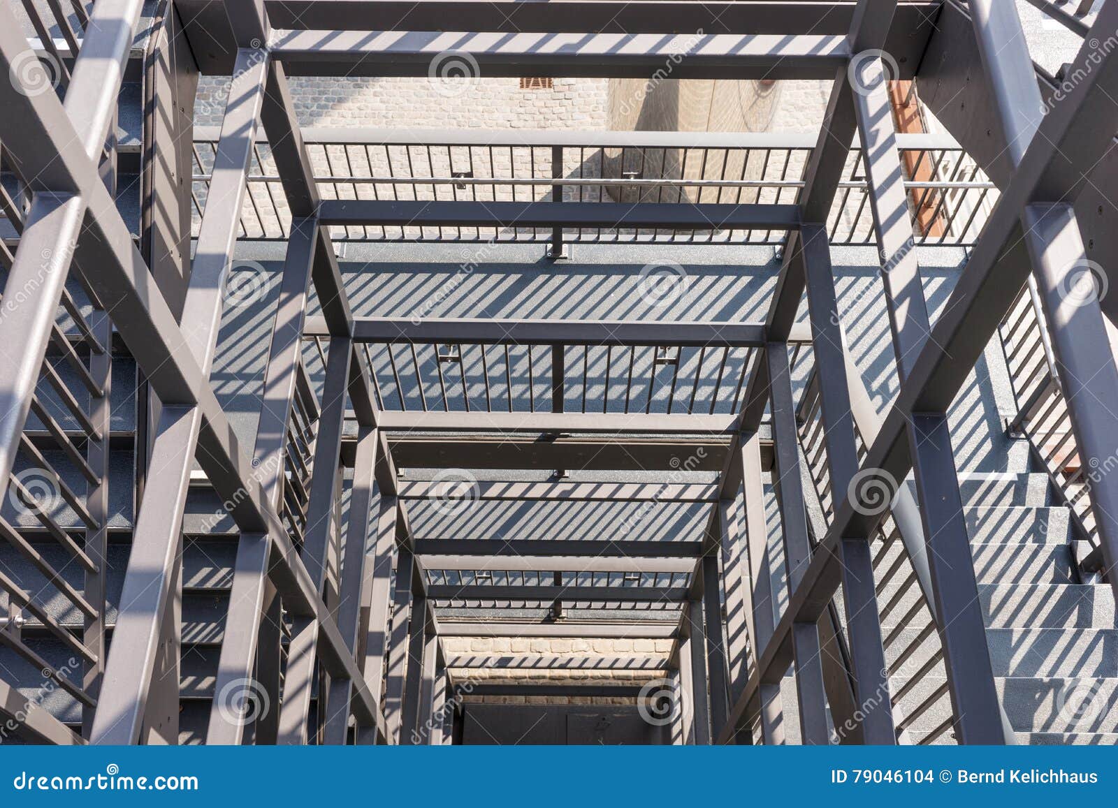 Steel Staircase with Multiple Levels Stock Photo - Image of lookout ...