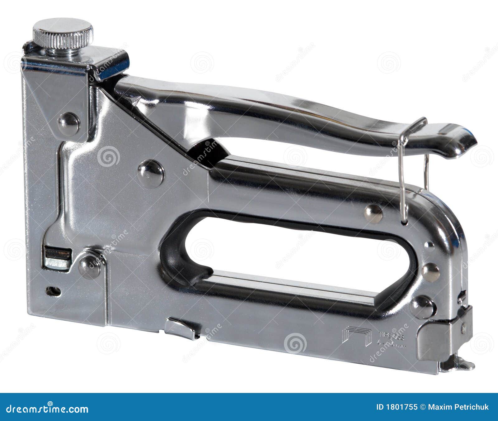 Steel stapler isolated stock image. Image of office, reflection - 1801755