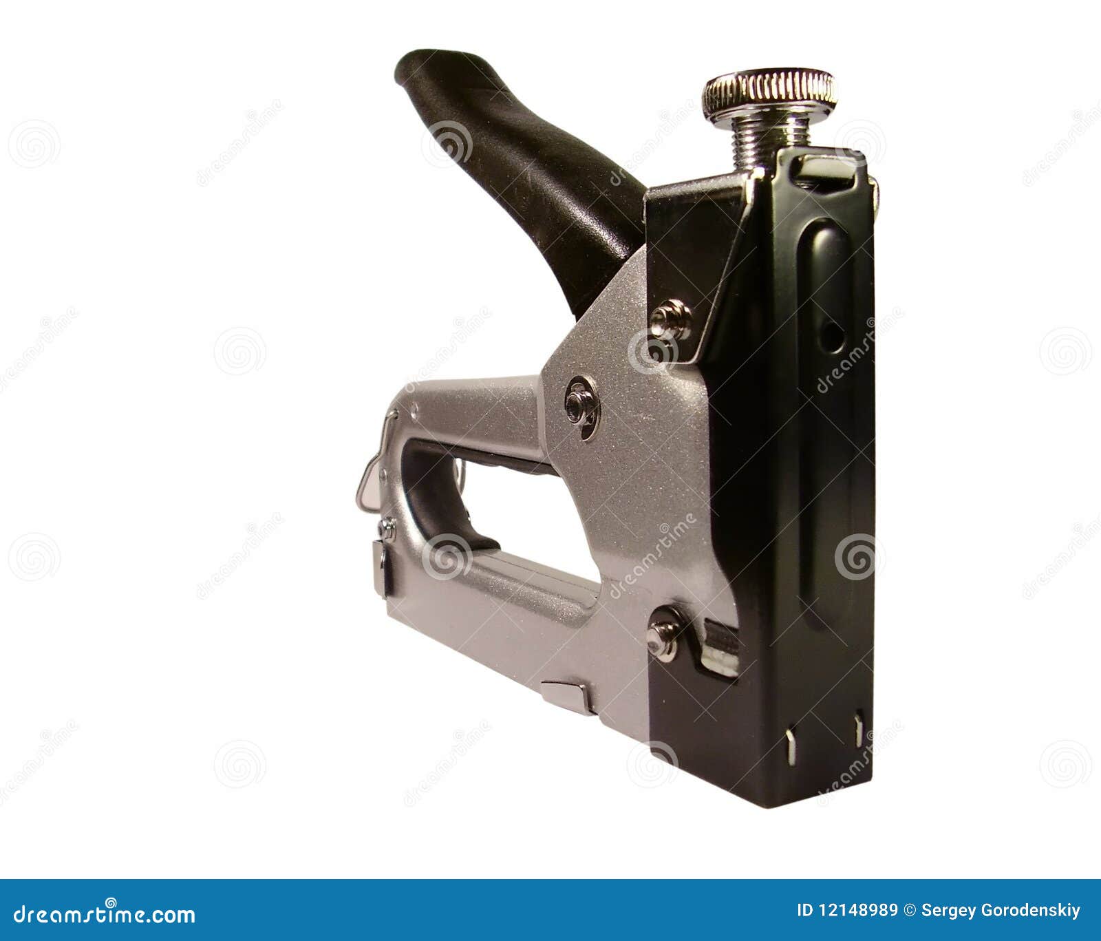 Steel Stapler Isolated on White Stock Image - Image of object, desktop ...