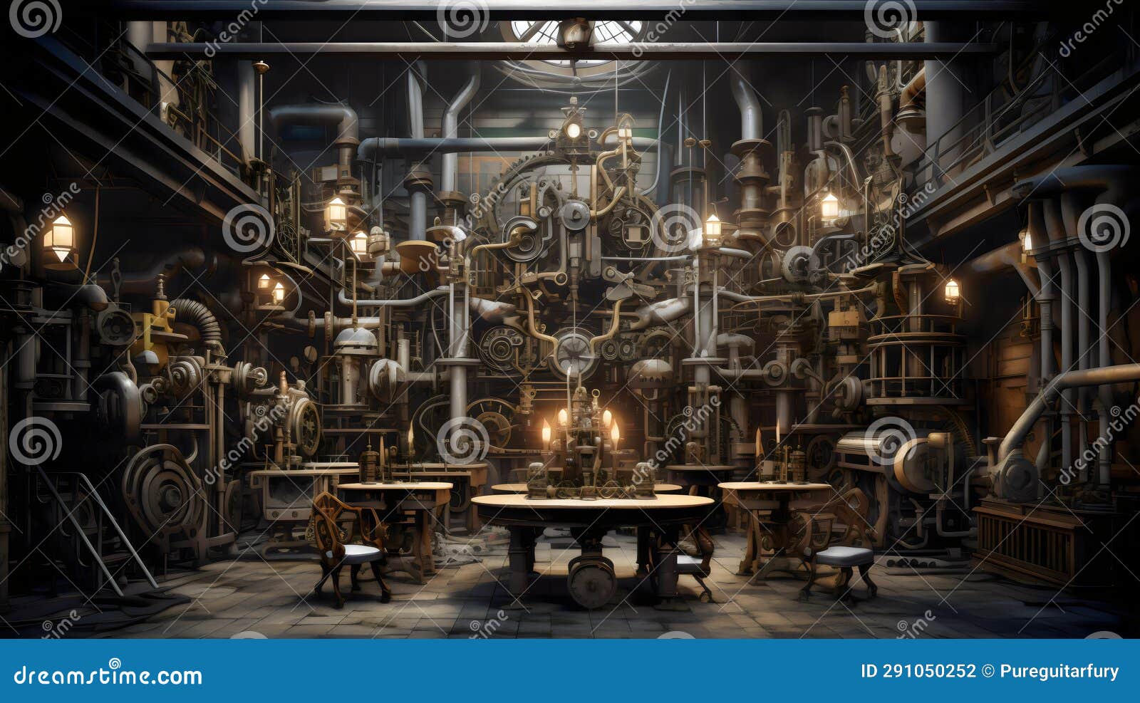 Steel Steampunk Factory stock illustration. Illustration of factory ...