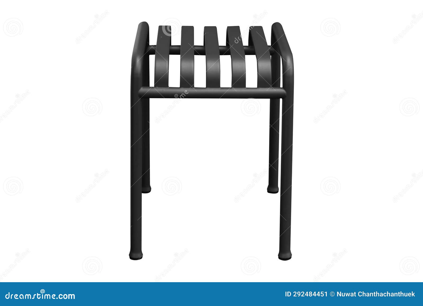 Steel Stool Chair Isolated on White Background Stock Image - Image of ...