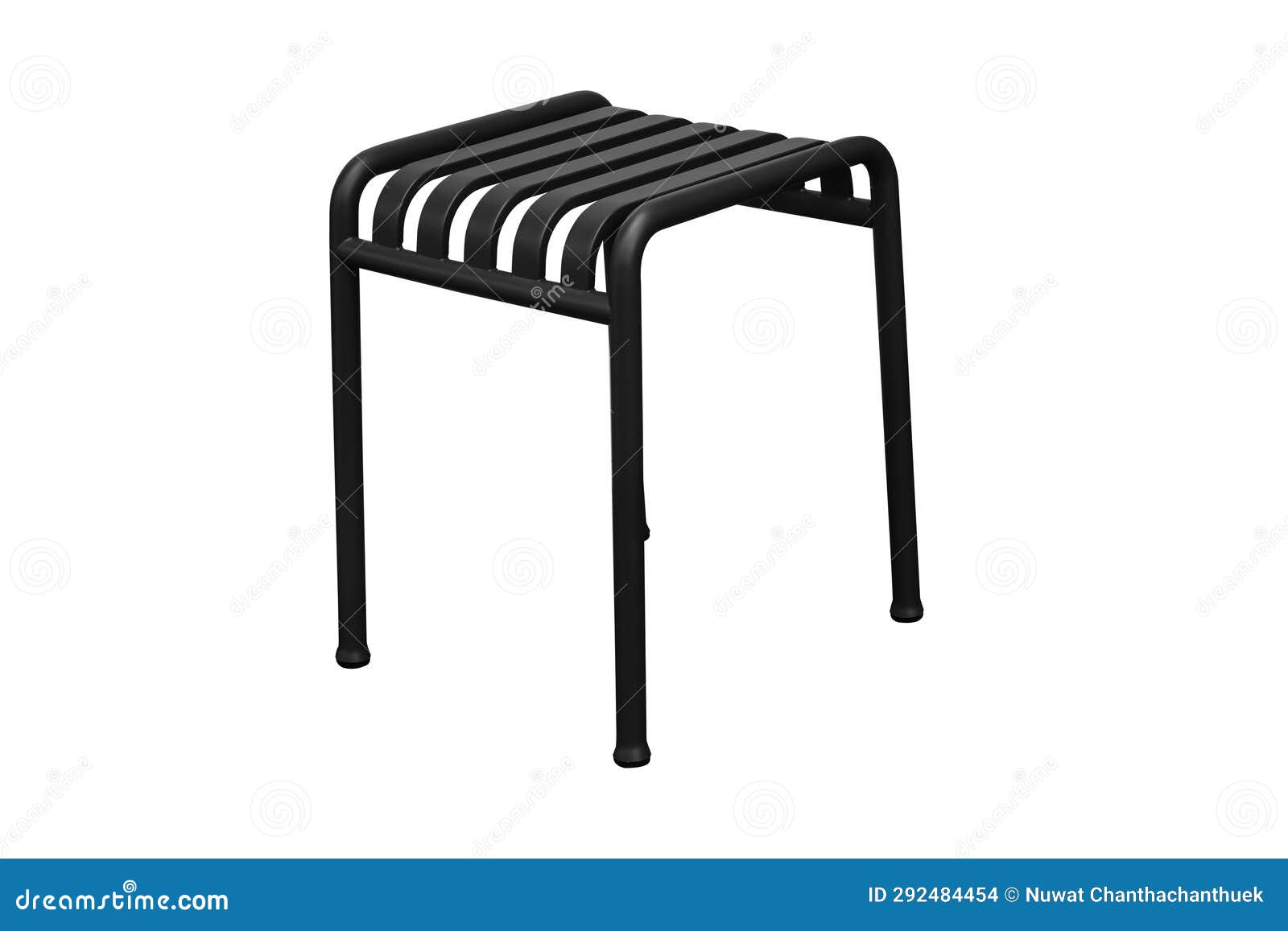 Steel Stool Chair Isolated on White Background Stock Photo - Image of ...