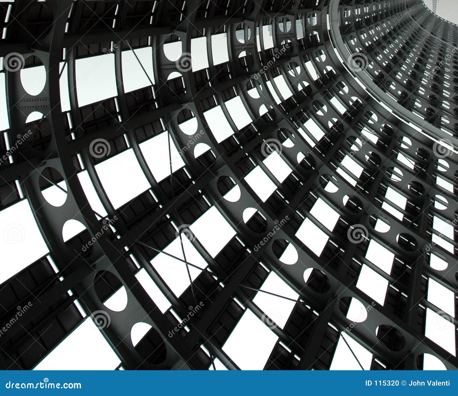 Steel Structure With Cable For Pulling The Roof Structure Royalty-Free ...