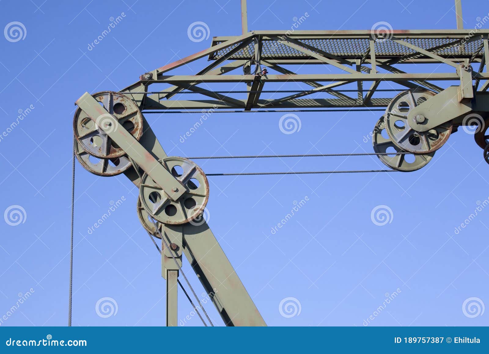 Steel Structure Against Blue Sky Stock Image - Image of steel ...