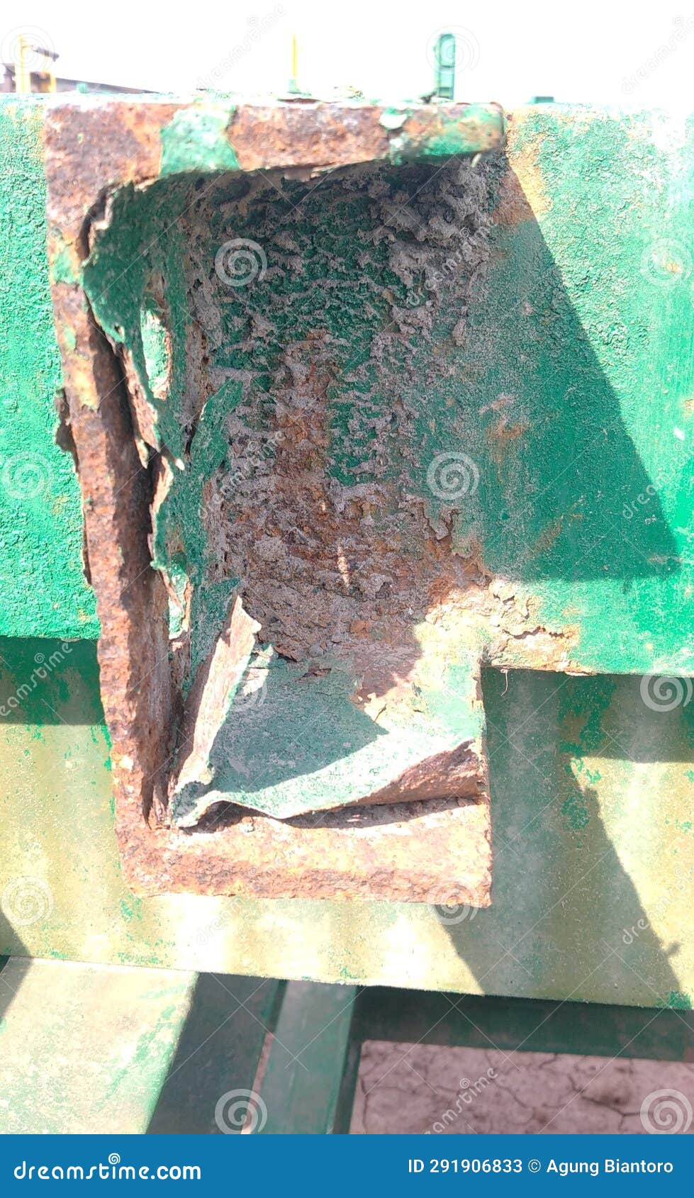A Steel Structure that Appears To Be Experiencing Corrosion Due To Long ...