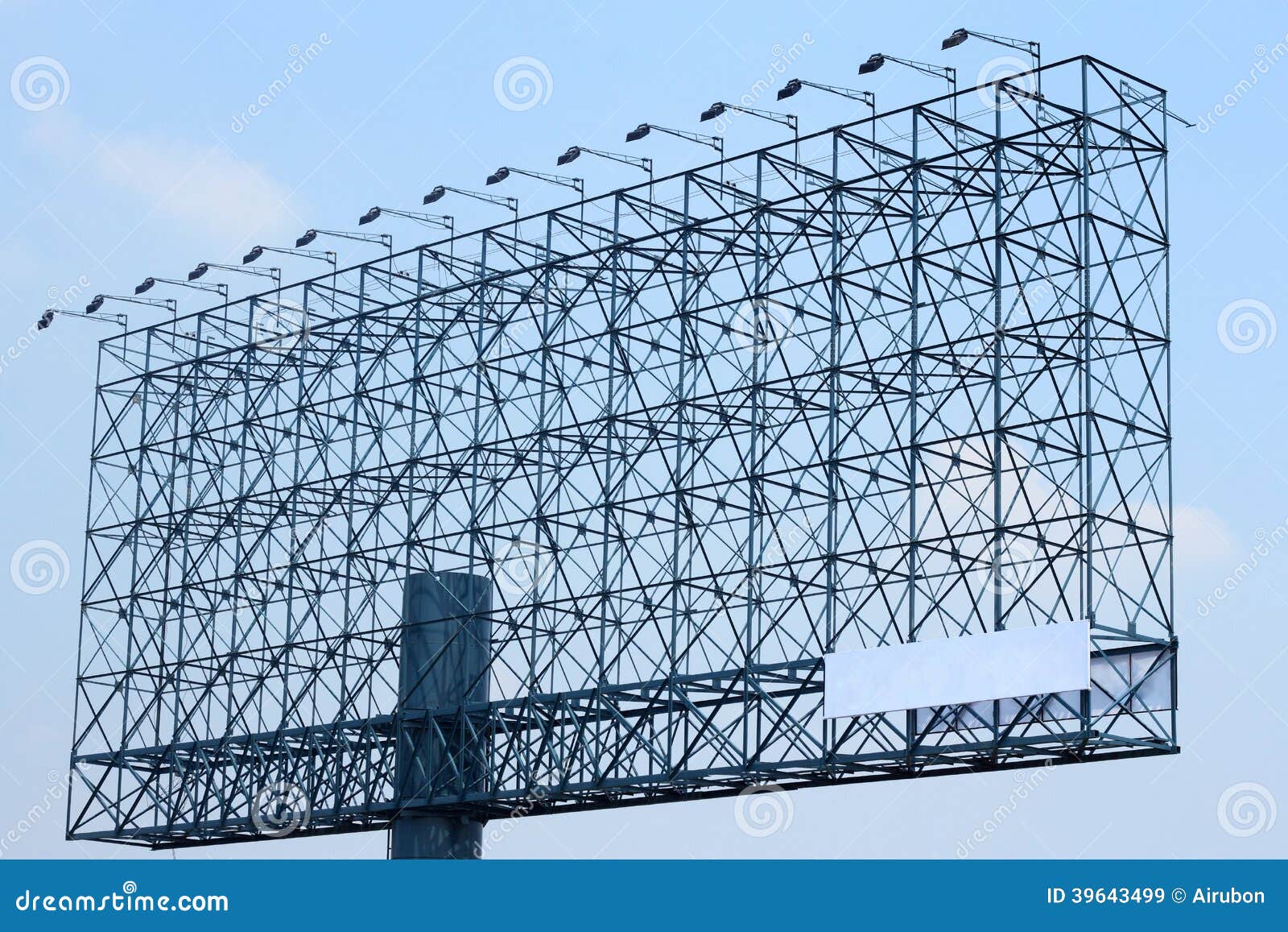 Steel Structure Billboard With Light Stock Photo - Image: 39643499