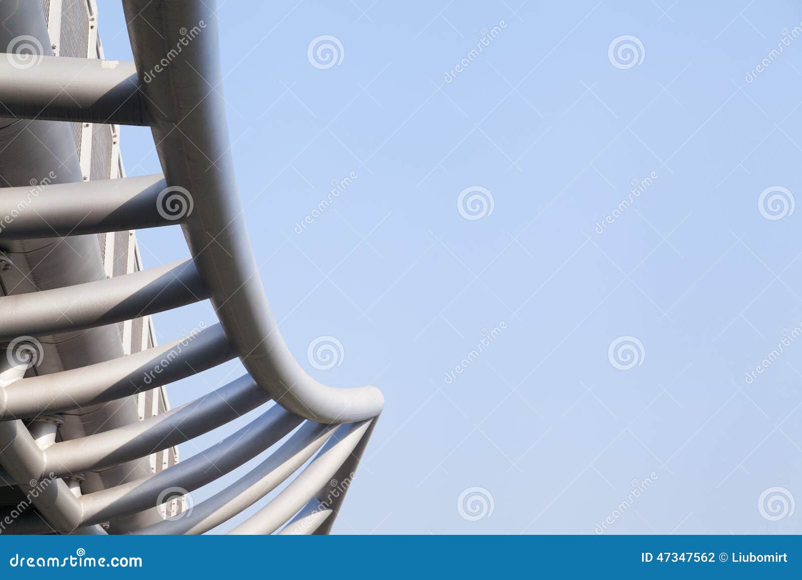 Steel Structure with Blue Sky Stock Photo - Image of curvy, geometric ...