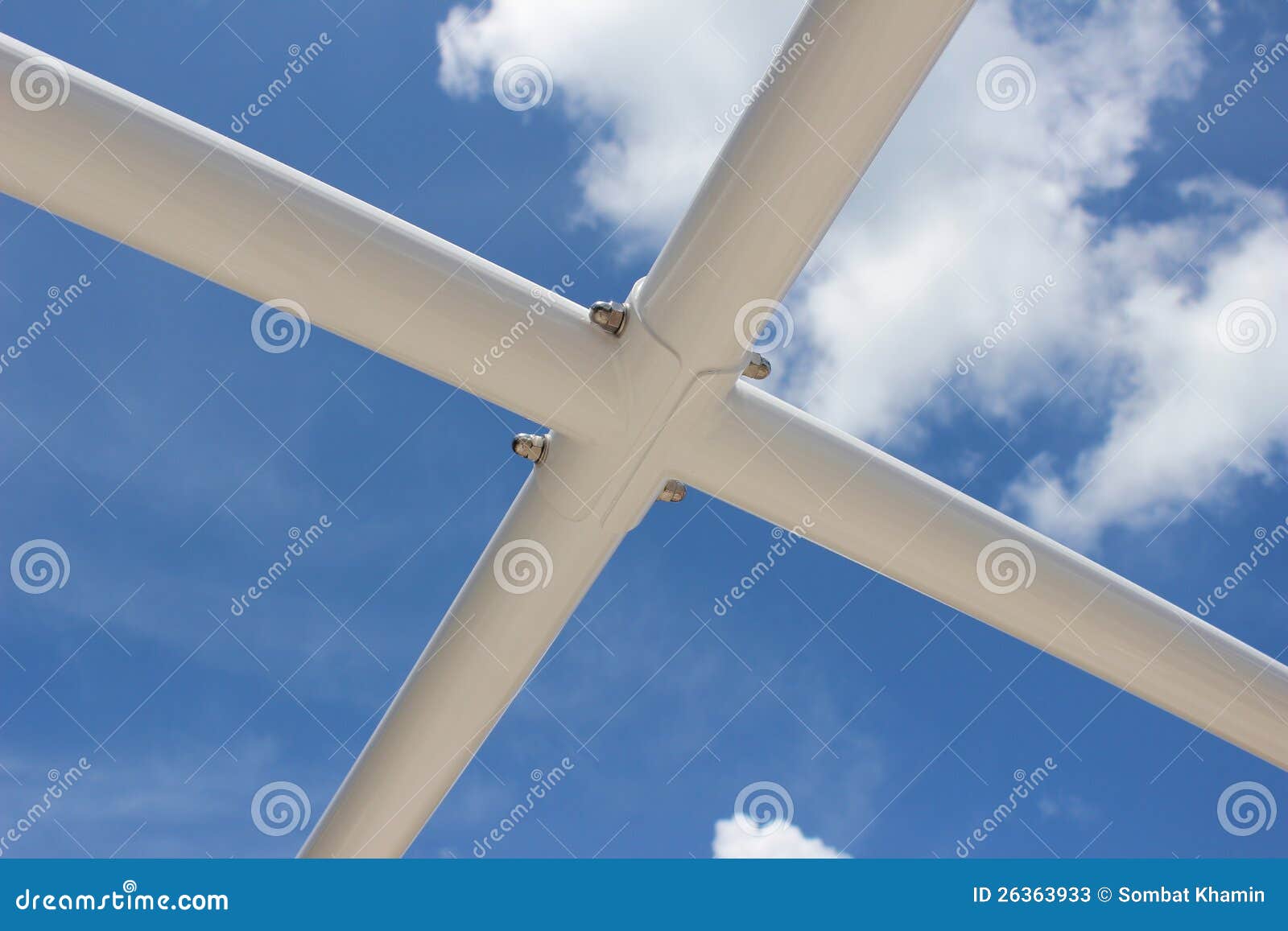 Steel Structure with Blue Sky Background Stock Image - Image of ...