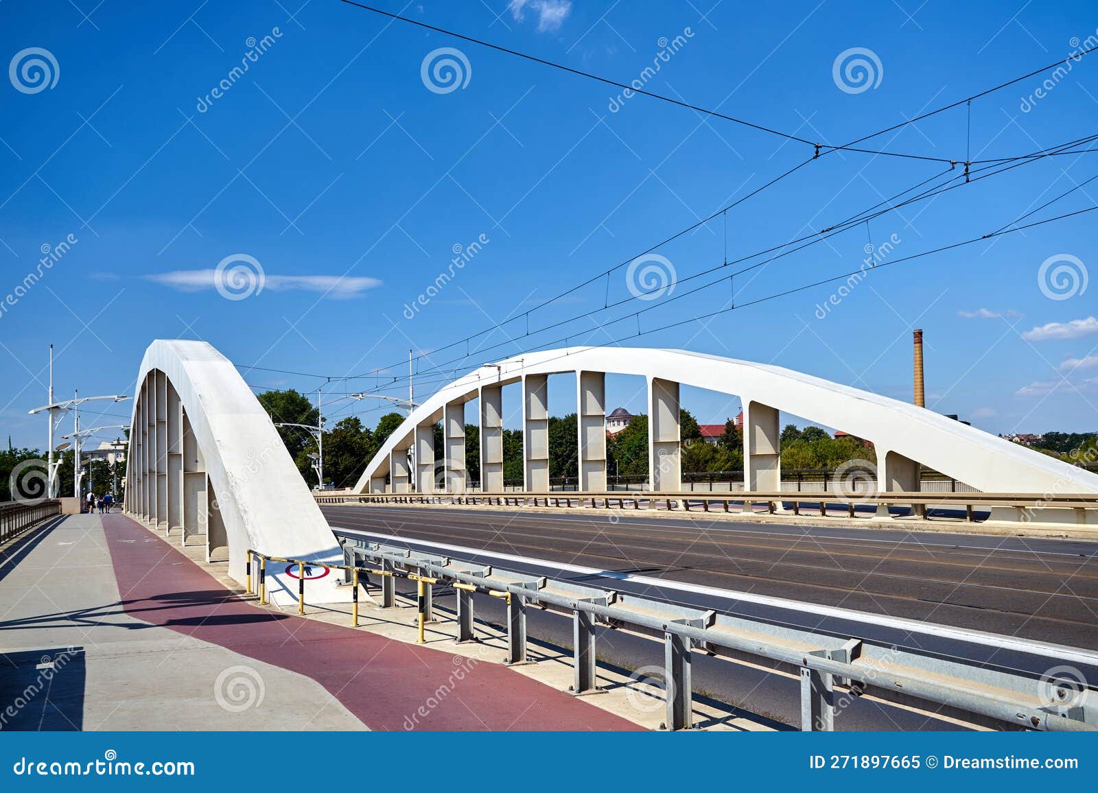 Steel Structure of the Bridge Over the River Warta in Poznan Stock ...