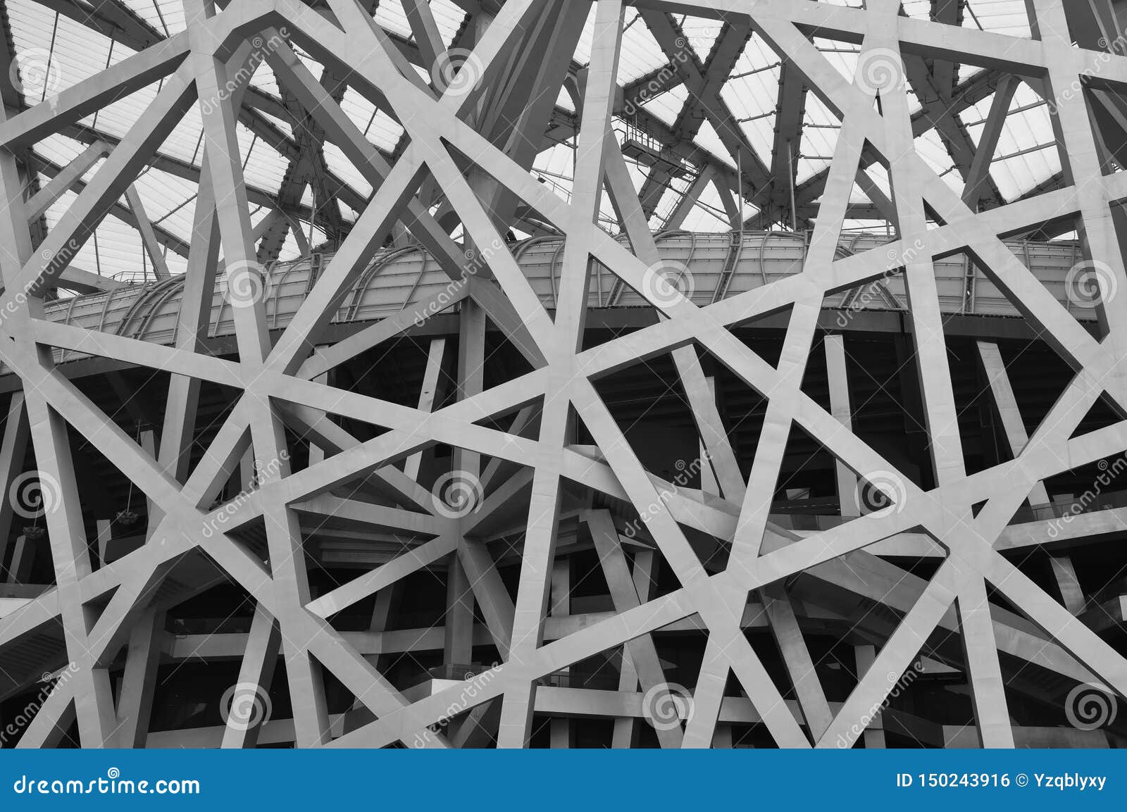 Steel structure building stock photo. Image of architecture - 150243916