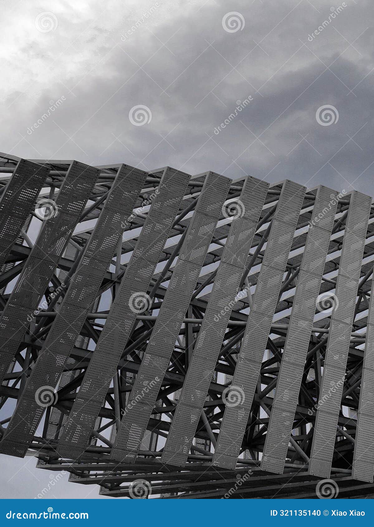 Steel structure ceiling stock photo. Image of skyscraper - 321135140