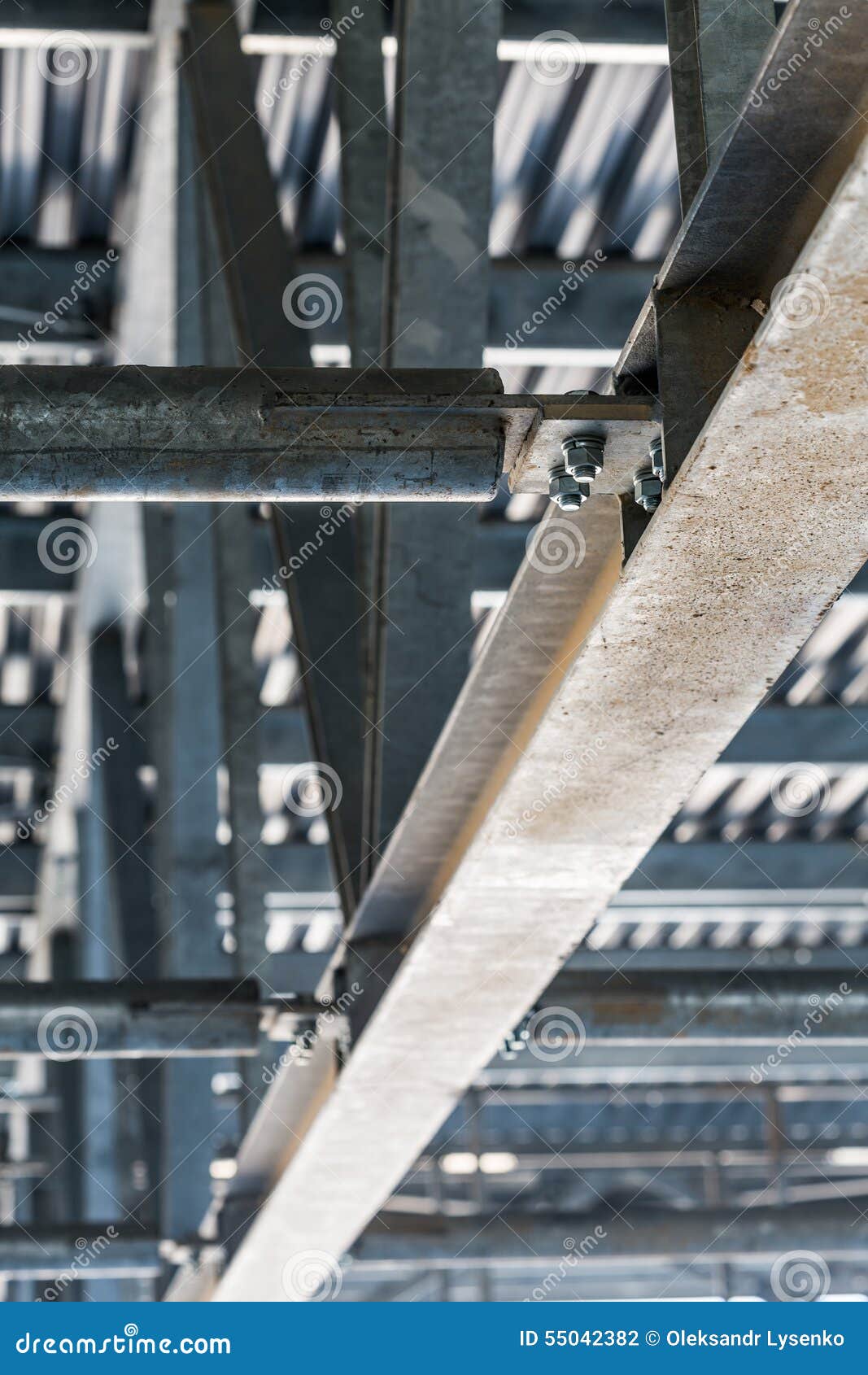Steel structure closeup stock photo. Image of builder - 55042382