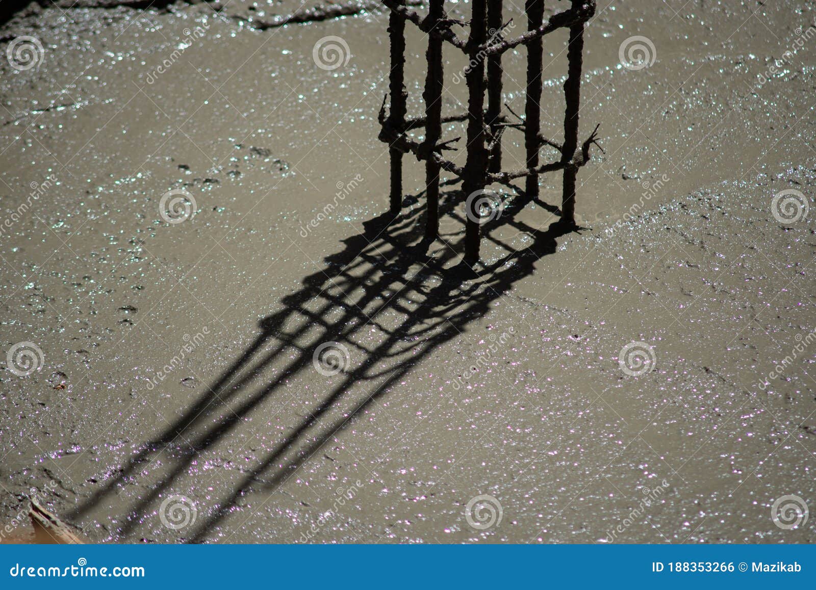Steel Structure in Concrete Stock Photo - Image of housing, contractor ...