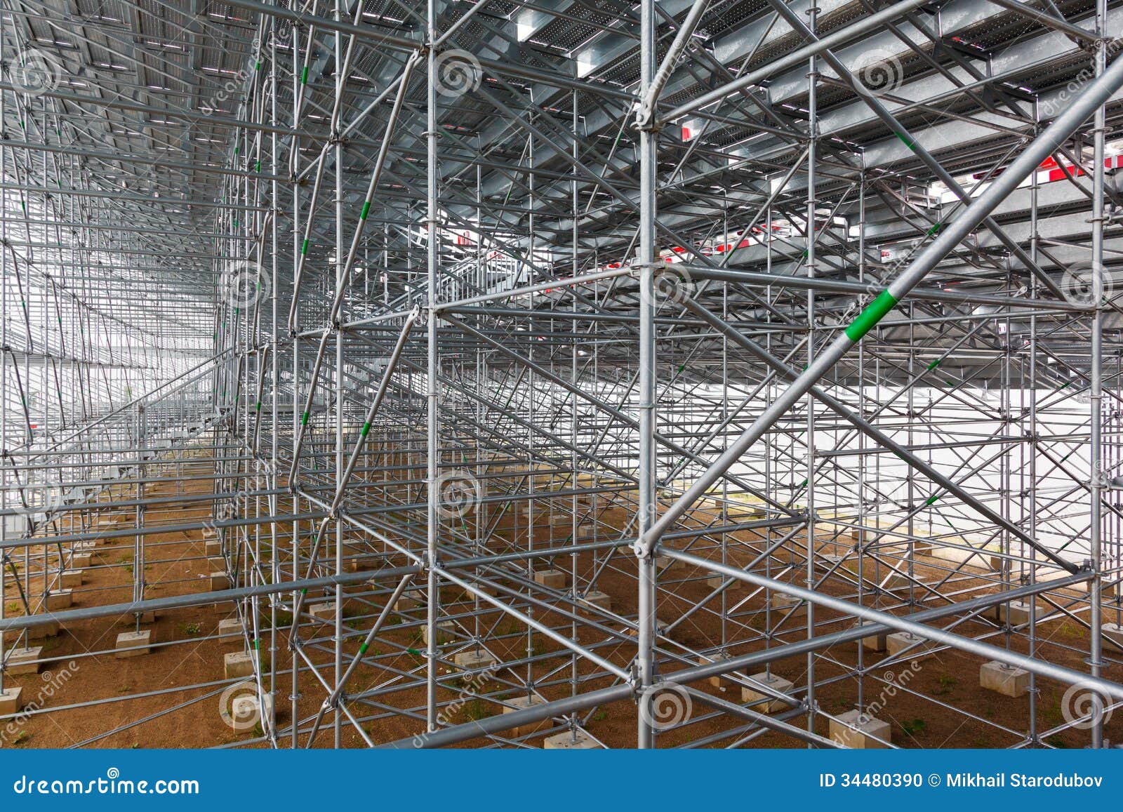 Steel Structure of Construction Scaffolding Stock Photo - Image of ...