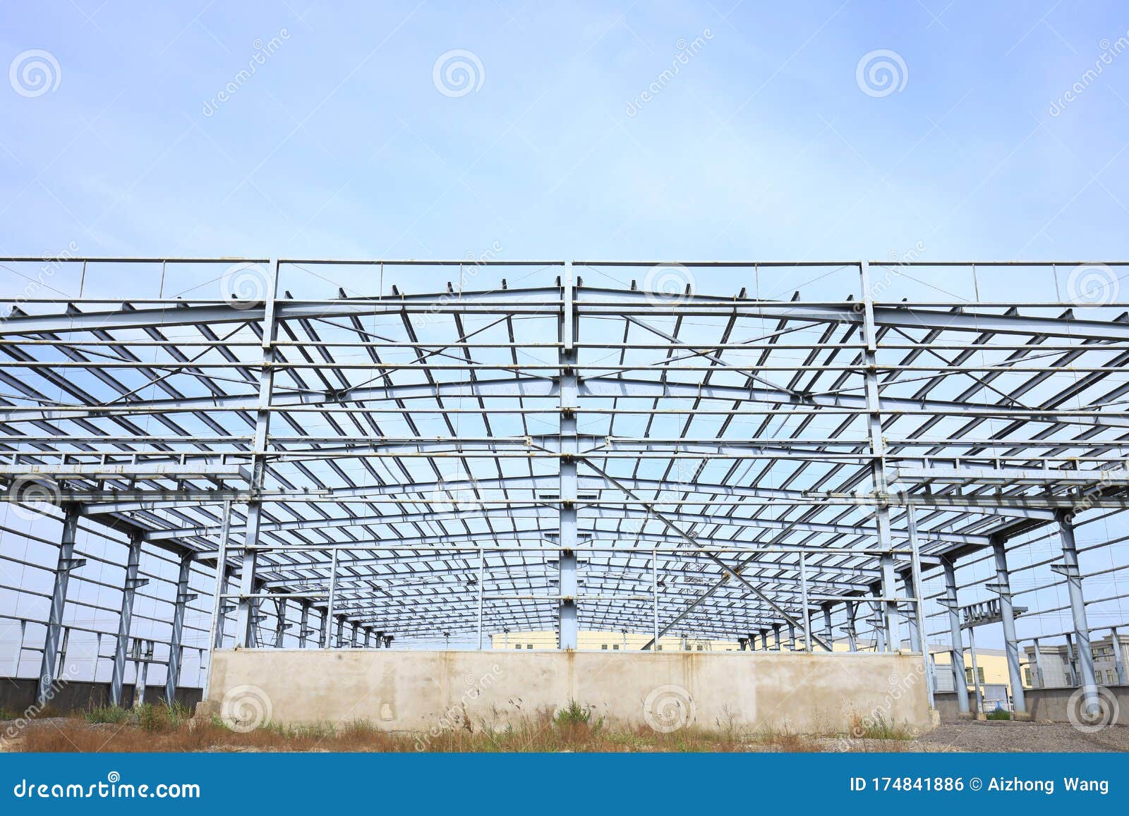 The steel structure stock photo. Image of roofing, realty - 174841886