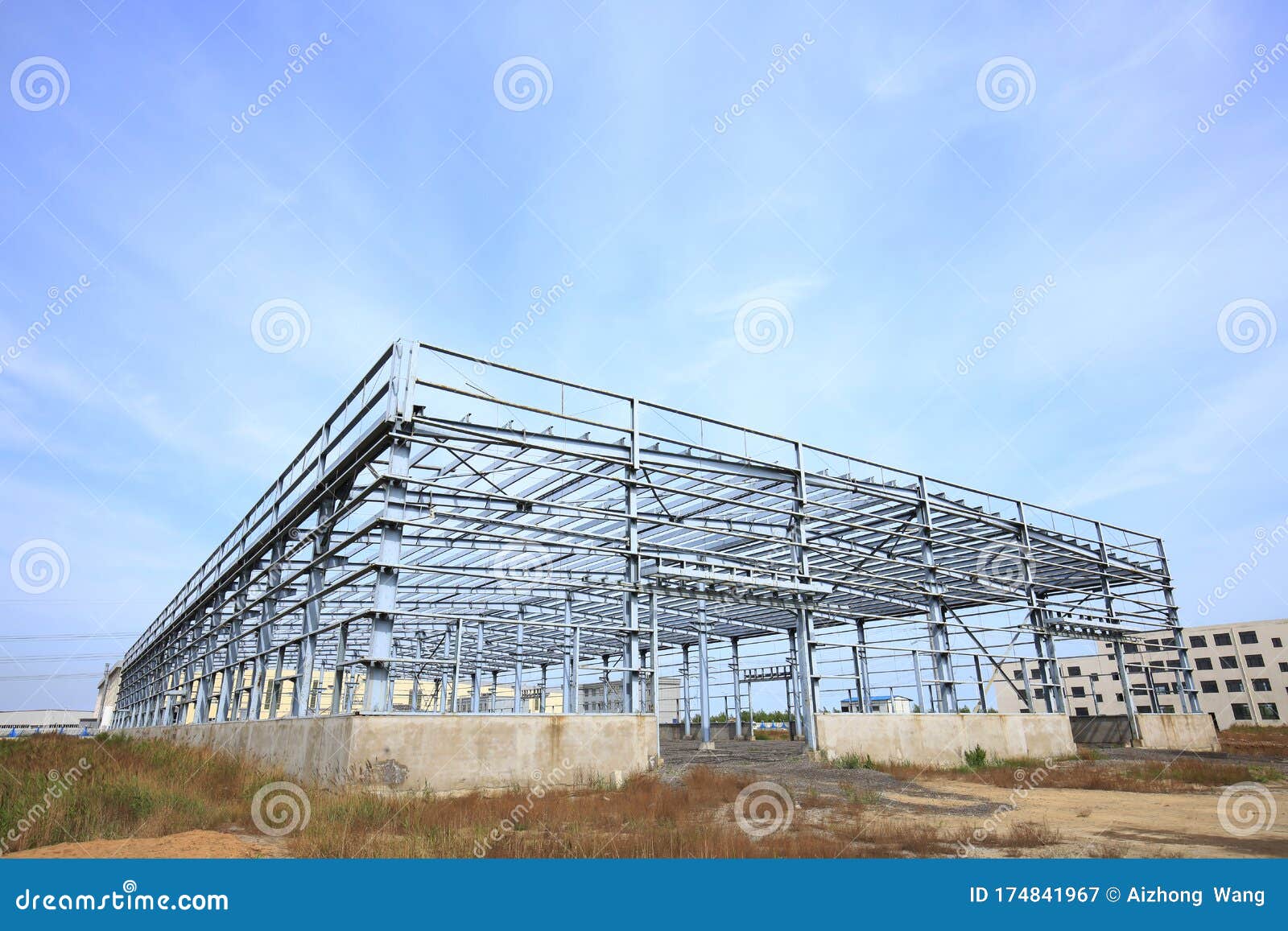The steel structure stock image. Image of site, business - 174841967