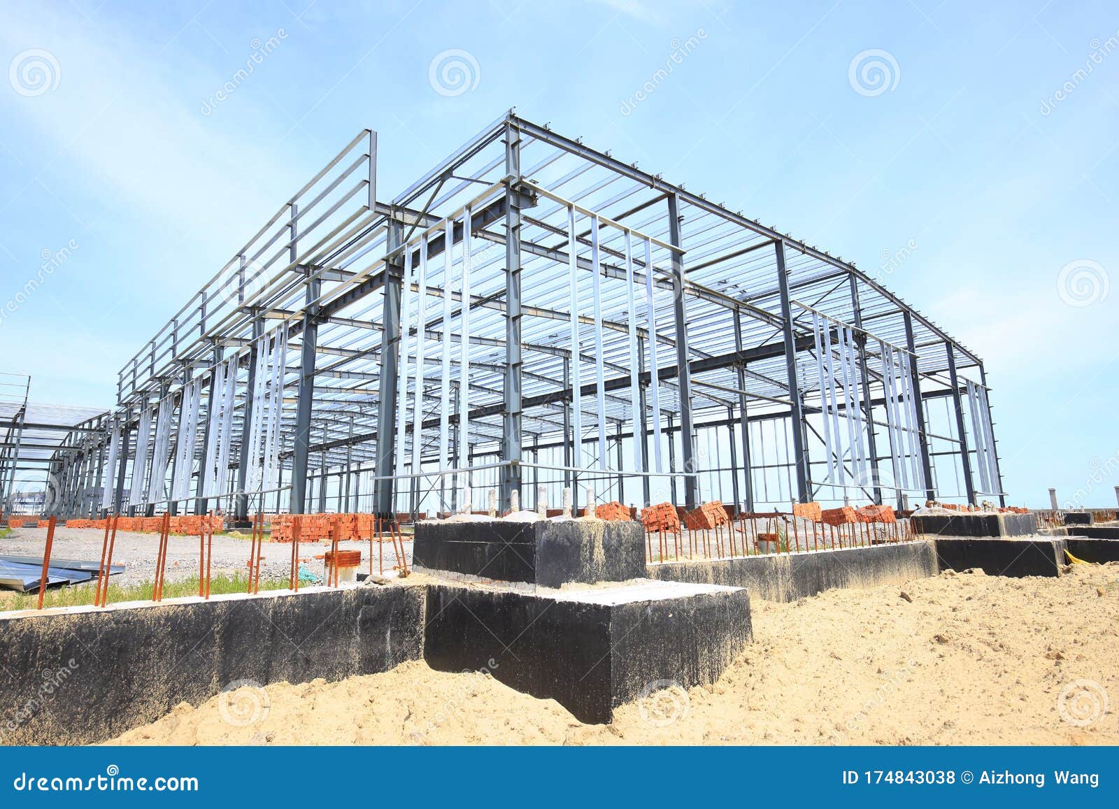 The steel structure stock photo. Image of design, industry - 174843038