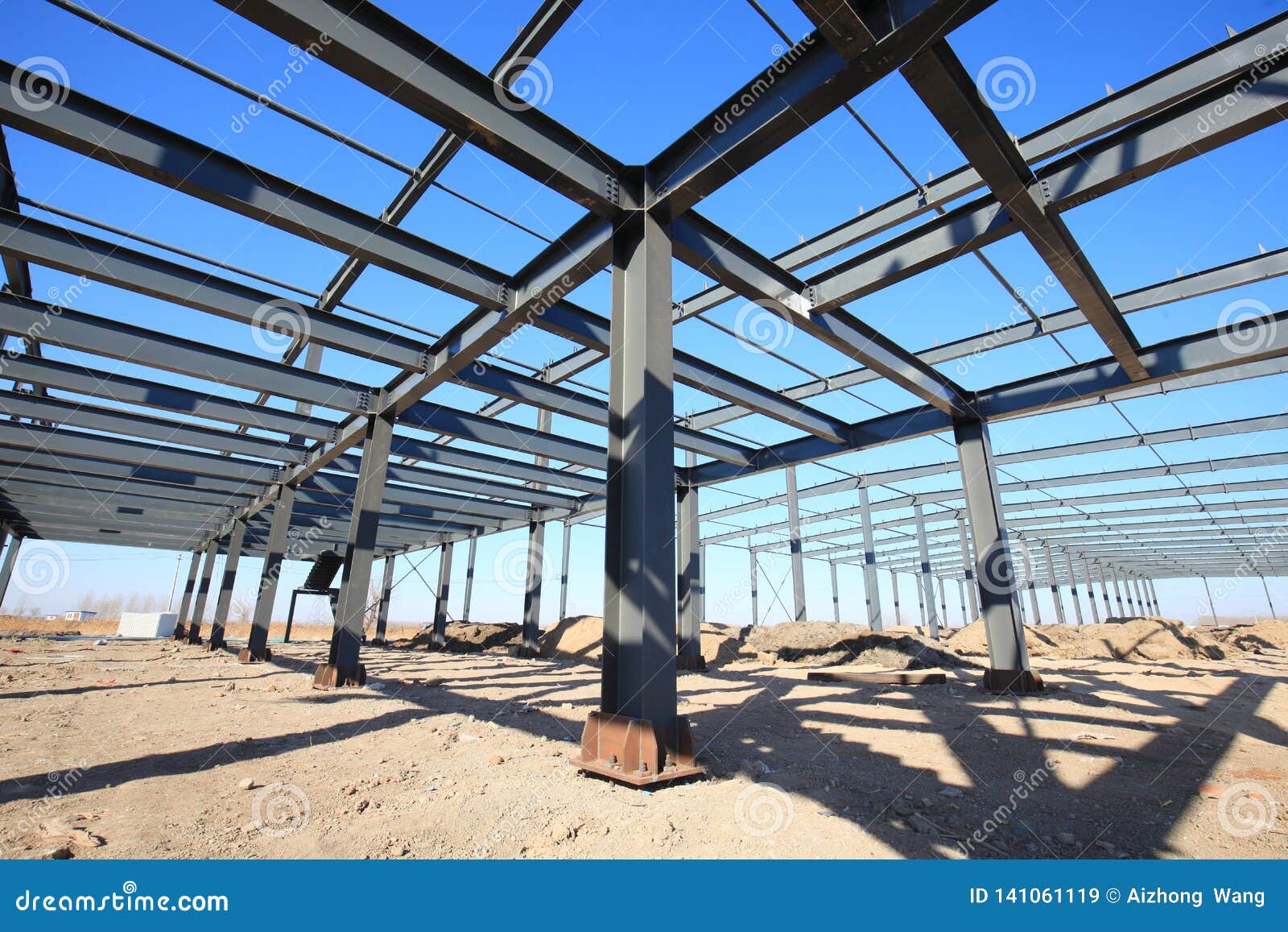 Steel structure stock image. Image of constructing, steelwork - 141061119
