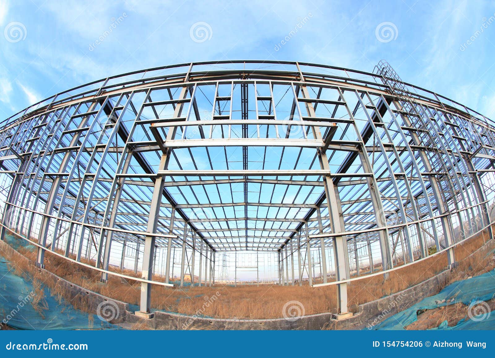 Steel structure stock photo. Image of construction, modern - 154754206