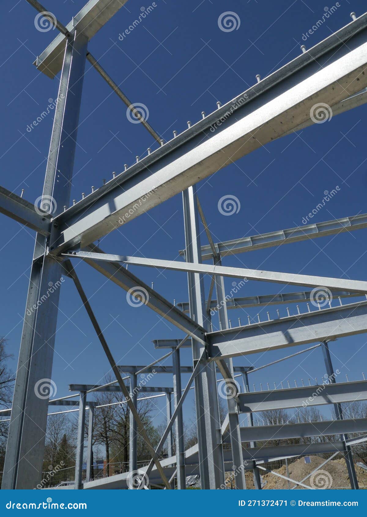 The steel structure stock image. Image of exterior, steel - 271372471