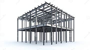 Steel Structure Framework Showcasing Modern Architectural Design and ...