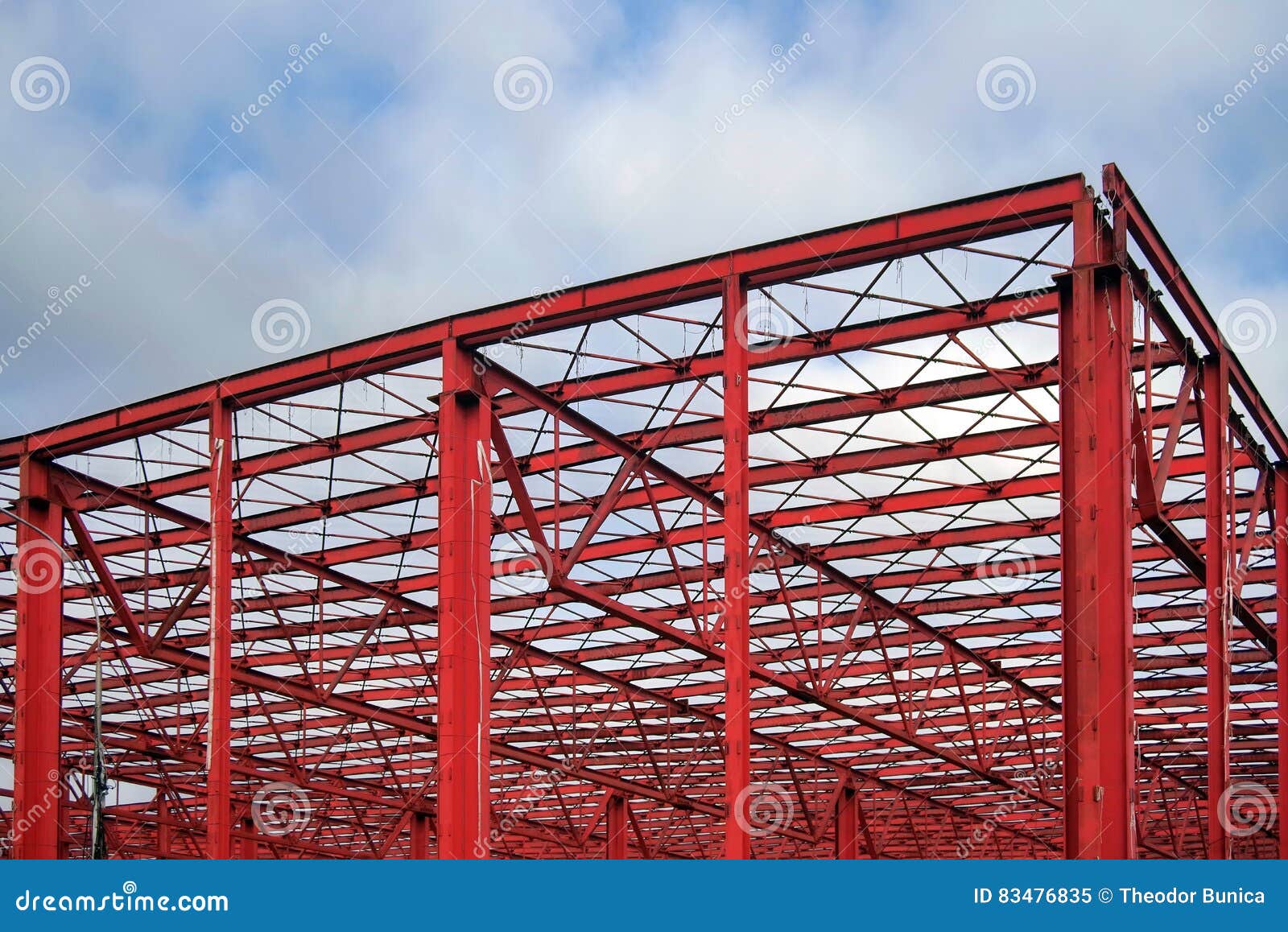 Industrial Hall. Steel Structure Stock Image - Image of business ...
