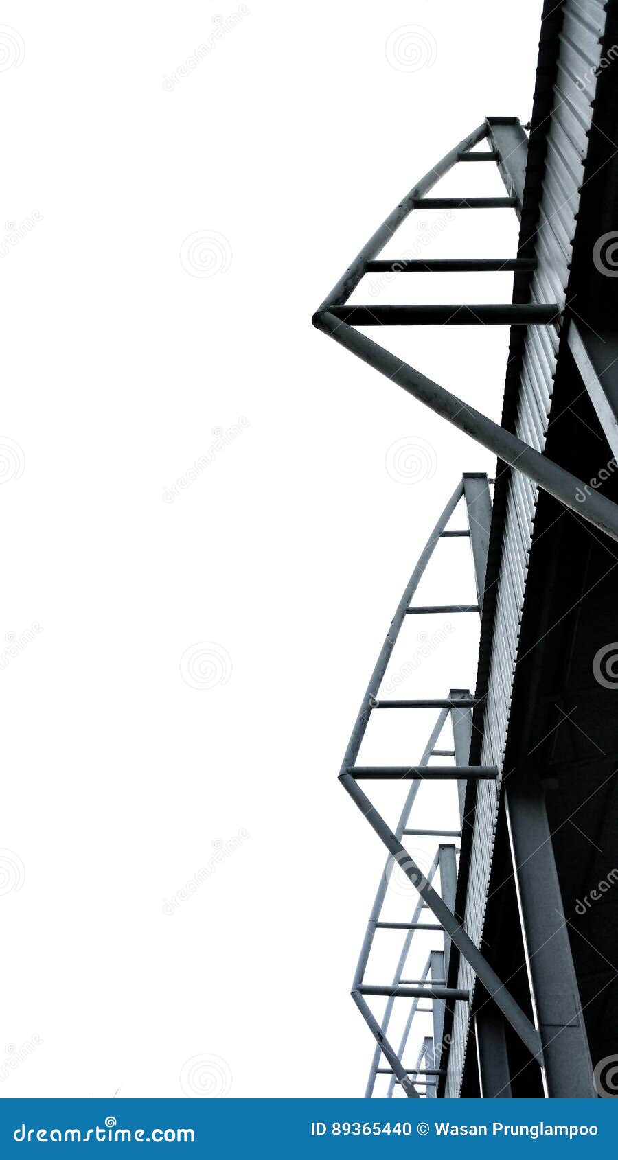 Steel Structure Isolated on White Background Stock Photo - Image of ...