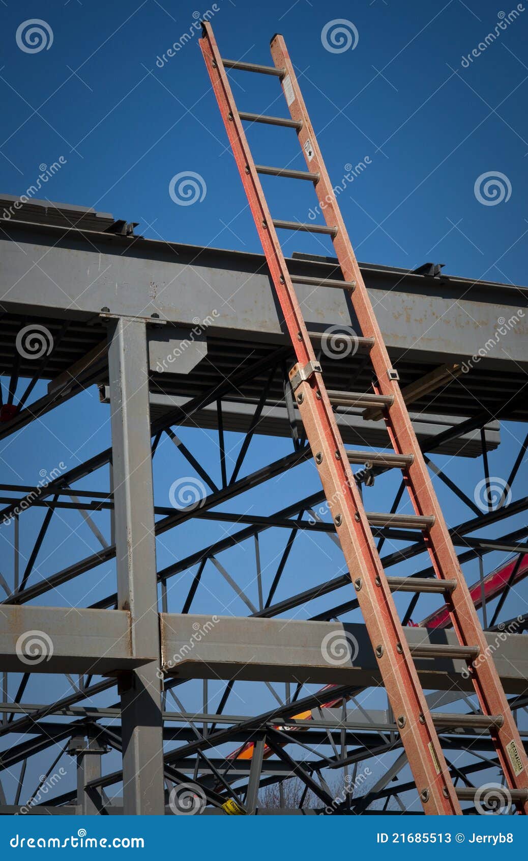 Steel Structure and Ladder stock image. Image of site - 21685513