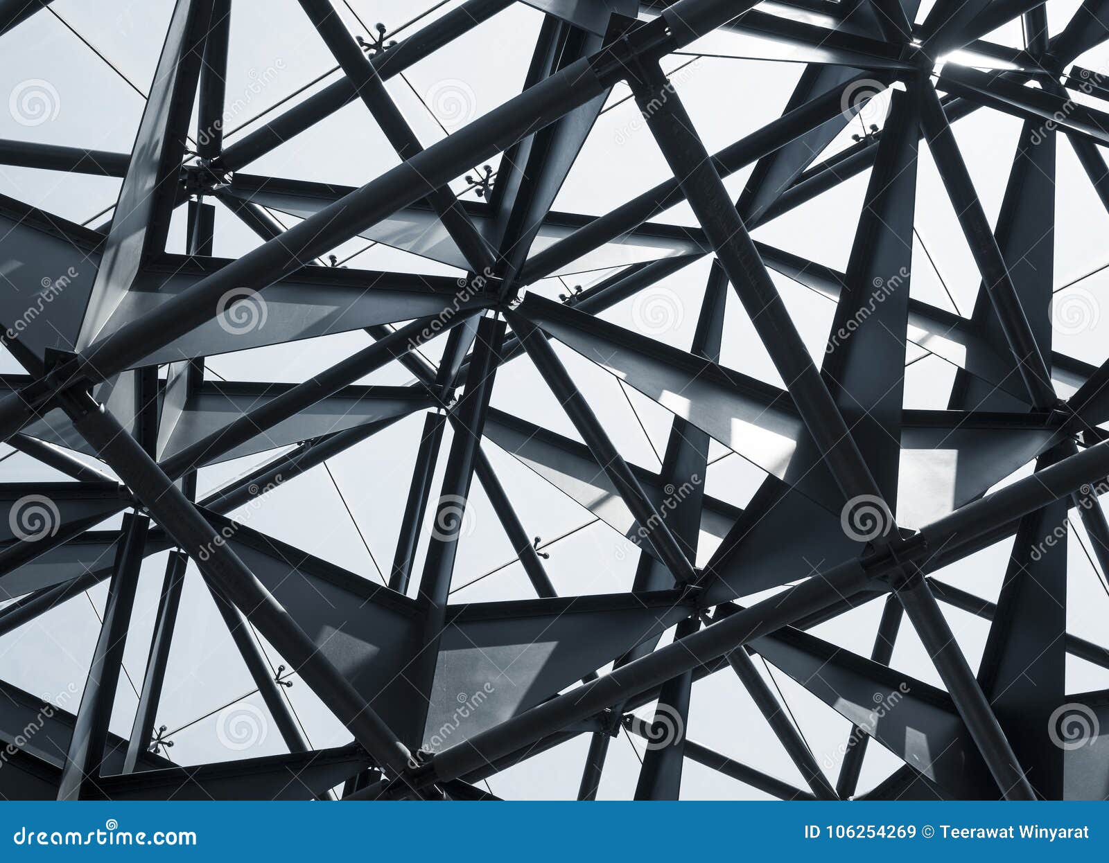 Steel Structure Modern Building Architecture Abstract Stock Image ...