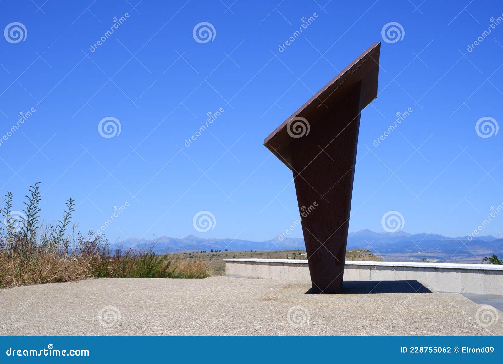 Steel Structure in the Mountain Stock Photo - Image of grass, shape ...