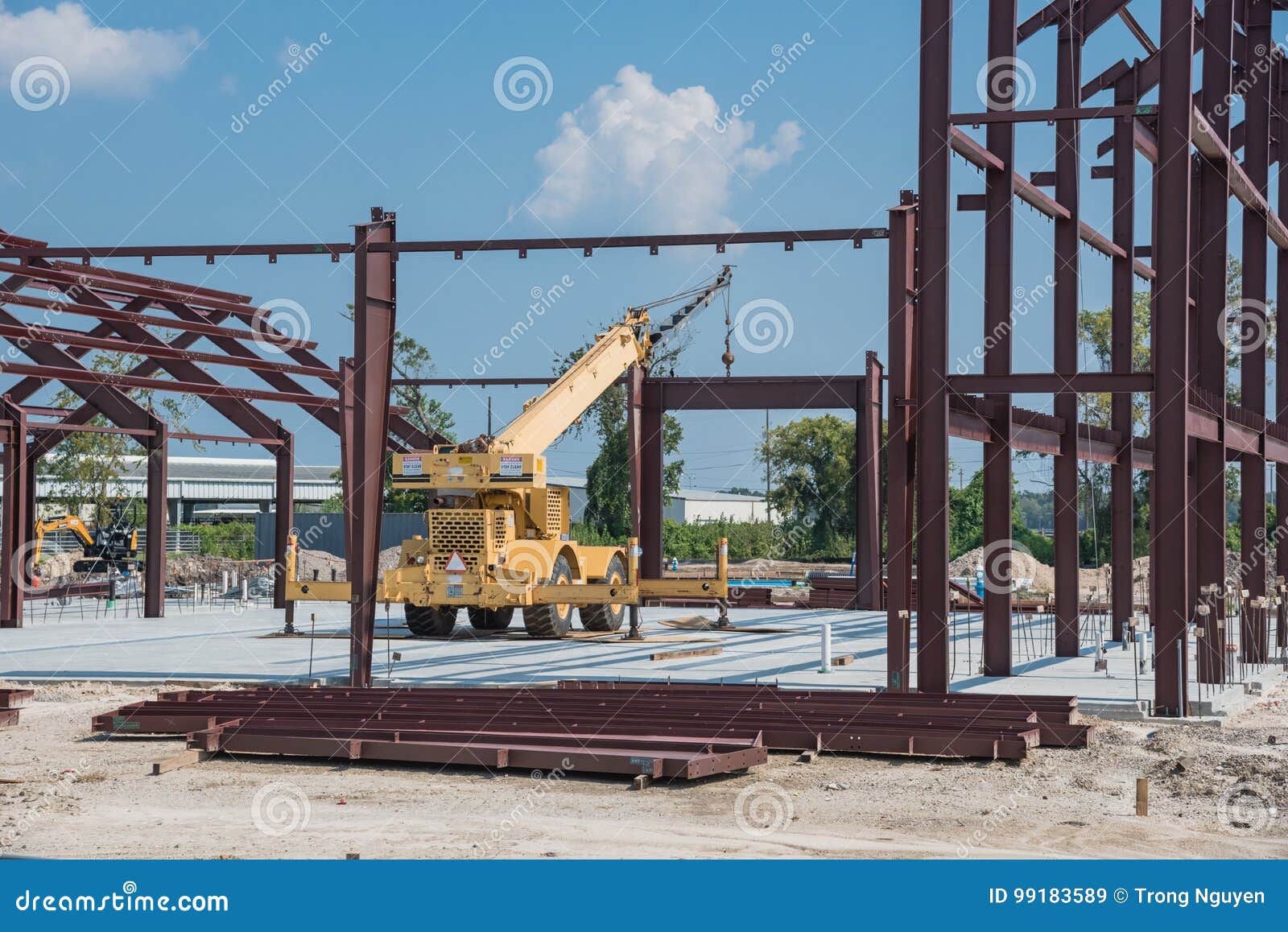 Steel structure factory stock image. Image of concrete - 99183589