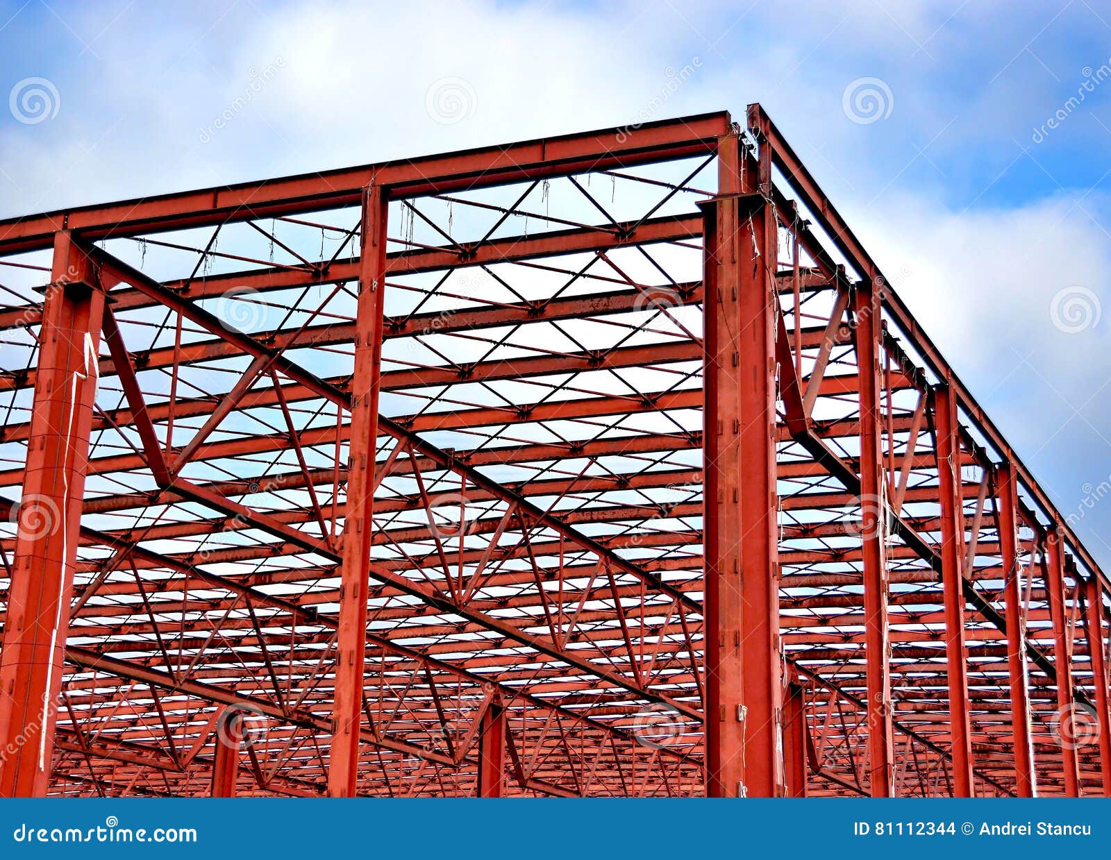 Steel Structure stock photo. Image of background, industrial - 81112344