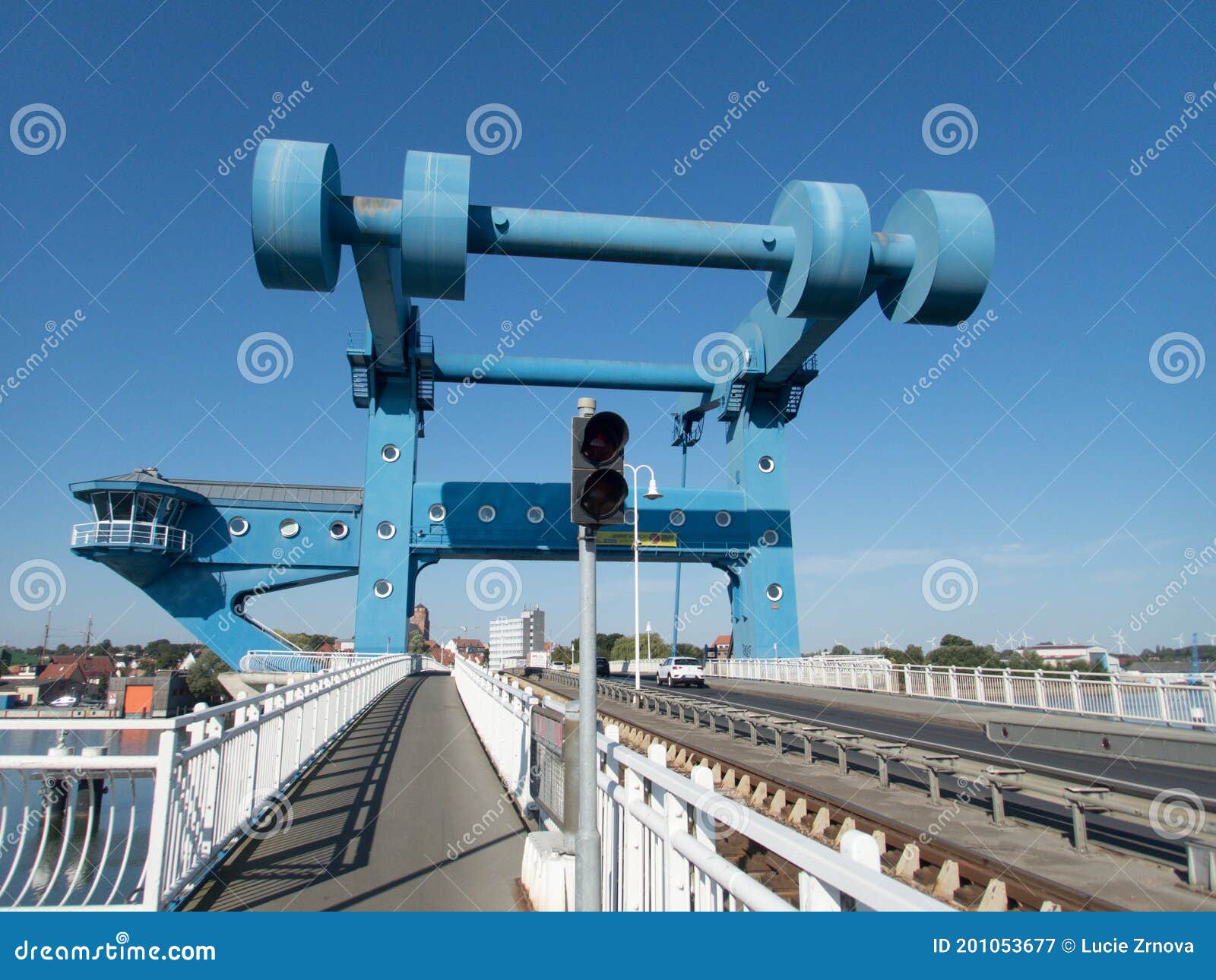 Steel Structure of a Road Bridge Stock Image - Image of sidewalk ...