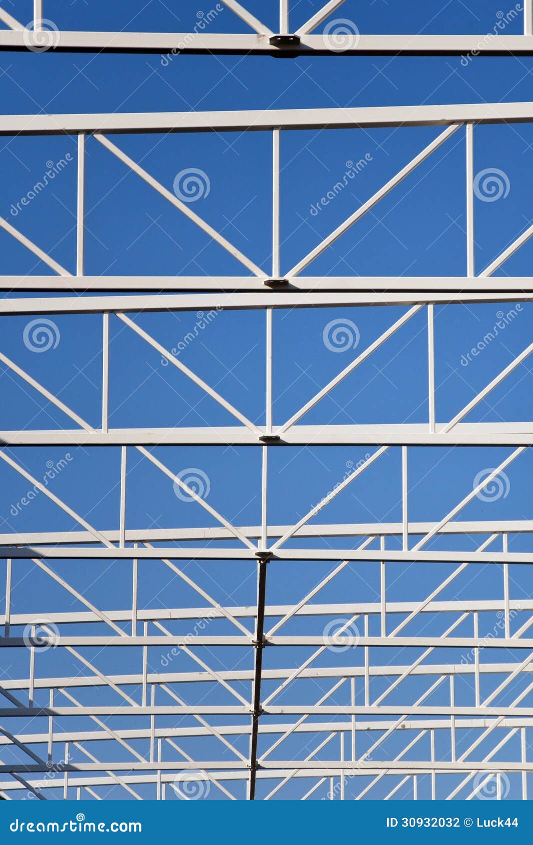 Steel Structure of Roof on the Blue Sky Stock Photo - Image of ...