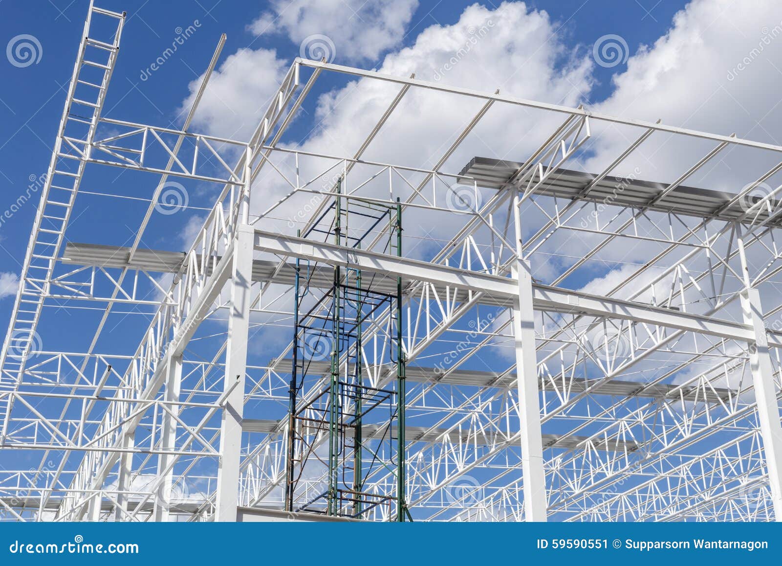 Steel Structure with Sky Background / Steel Structure Stock Image ...