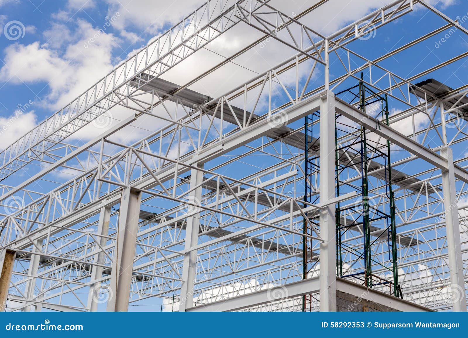 Steel Structure with Sky Background / Steel Structure / Steel Structure ...