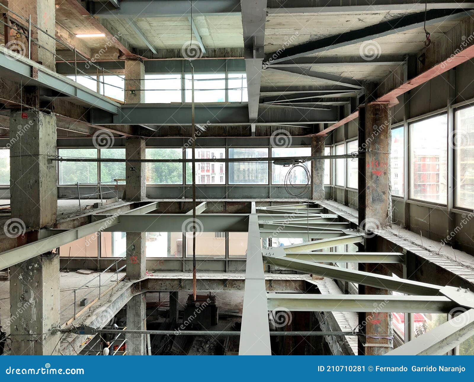 Atrium in construction stock image. Image of atrium - 210710281