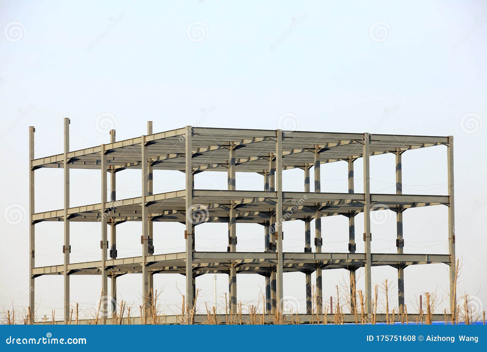 Steel Structure is Under Construction Stock Photo - Image of storehouse ...