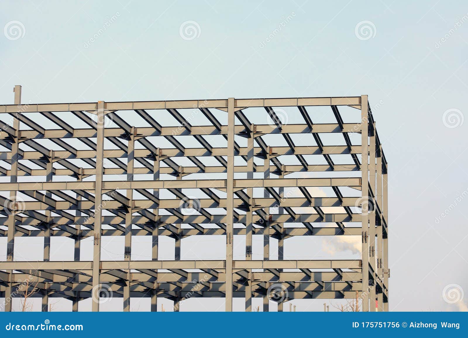 Steel Structure is Under Construction Stock Photo - Image of storage ...
