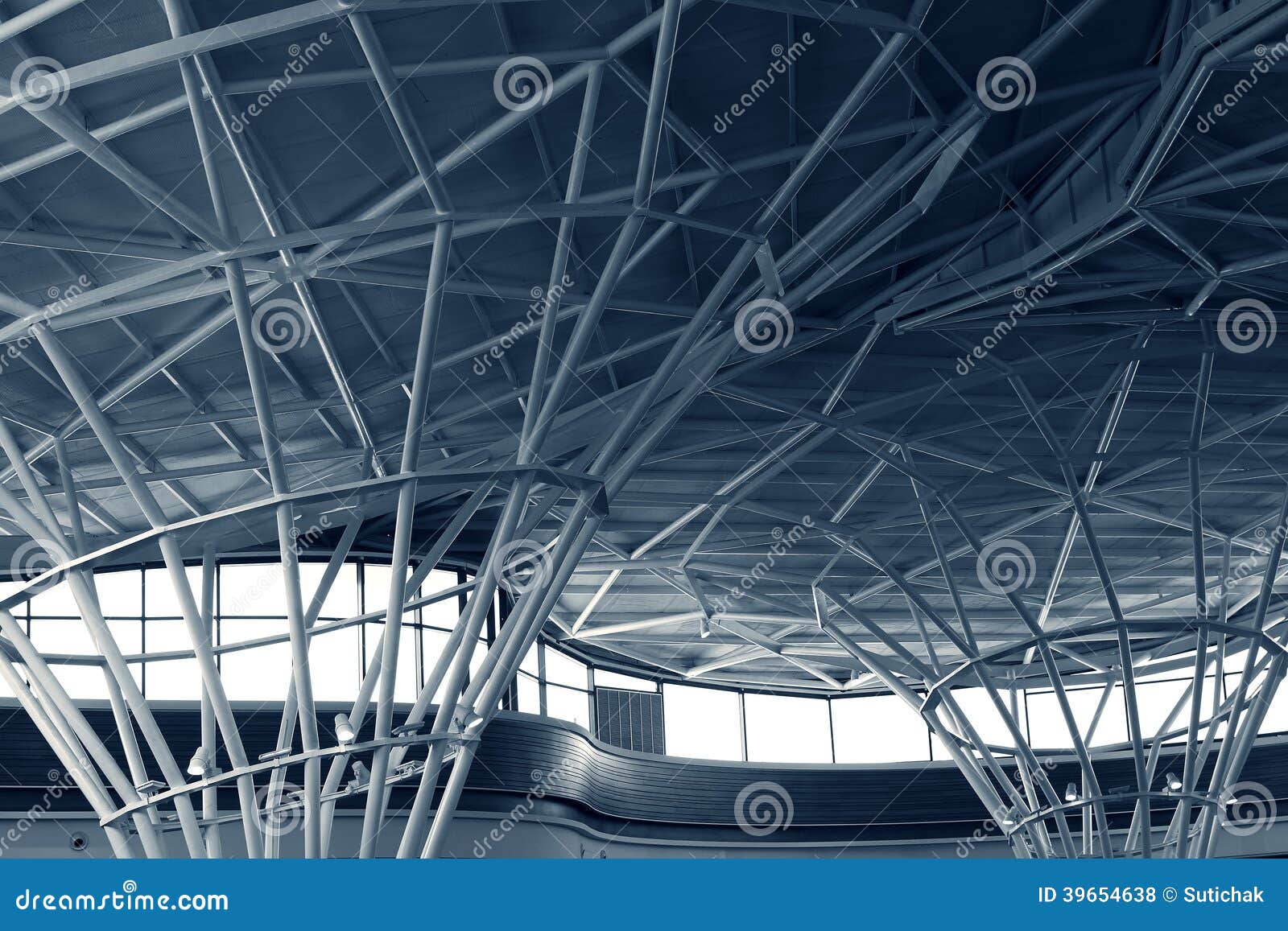 Steel Structure Under the Roof of Building Stock Photo - Image of iron ...