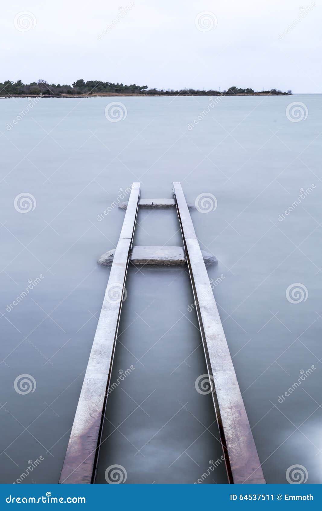 Steel Structure in Water stock image. Image of clouds - 64537511